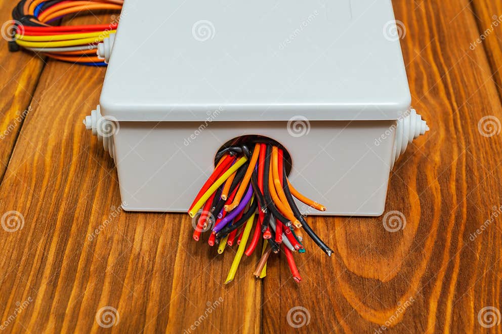 Electrical Junction Box with Cables Wire Used in the Electric ...