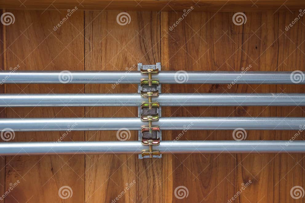 Electrical Junction Box with Galvanized Conduit Pipe Connection Stock ...