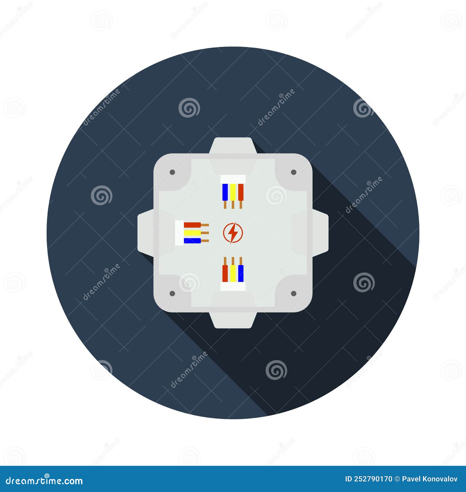 Electrical Junction Box Icon Stock Vector - Illustration of ...