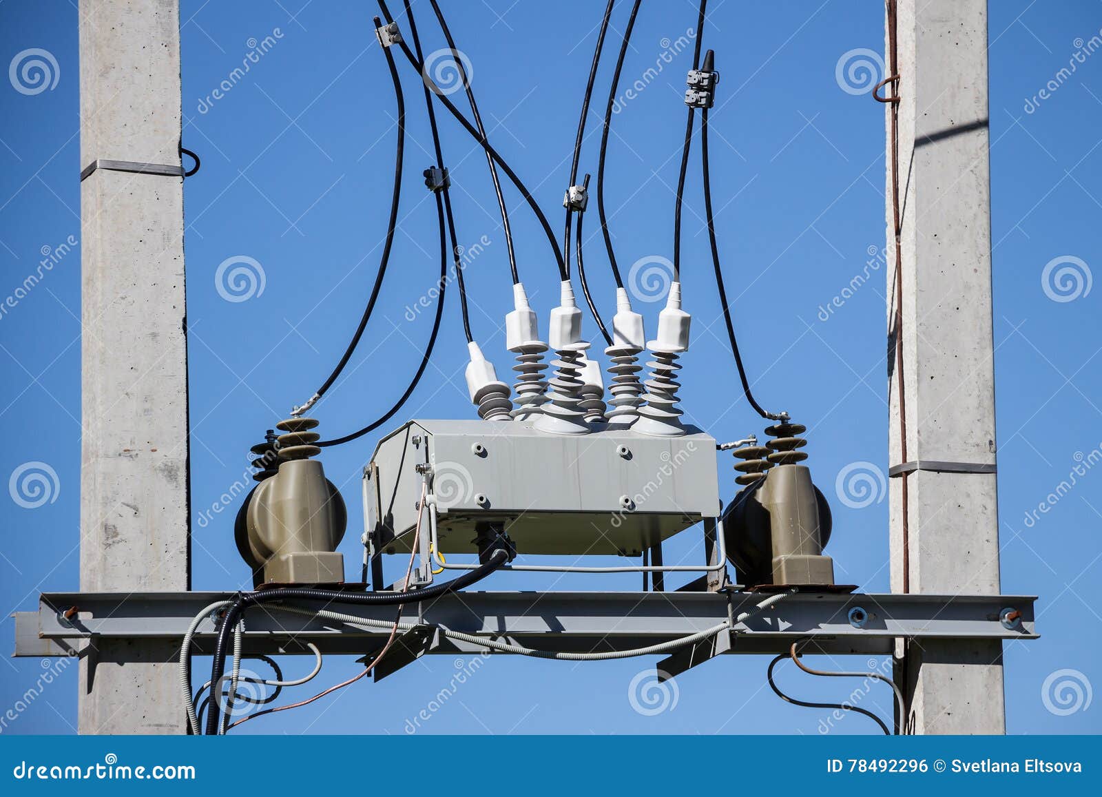 Electrical Junction Box with Insulators Stock Photo - Image of fuse ...