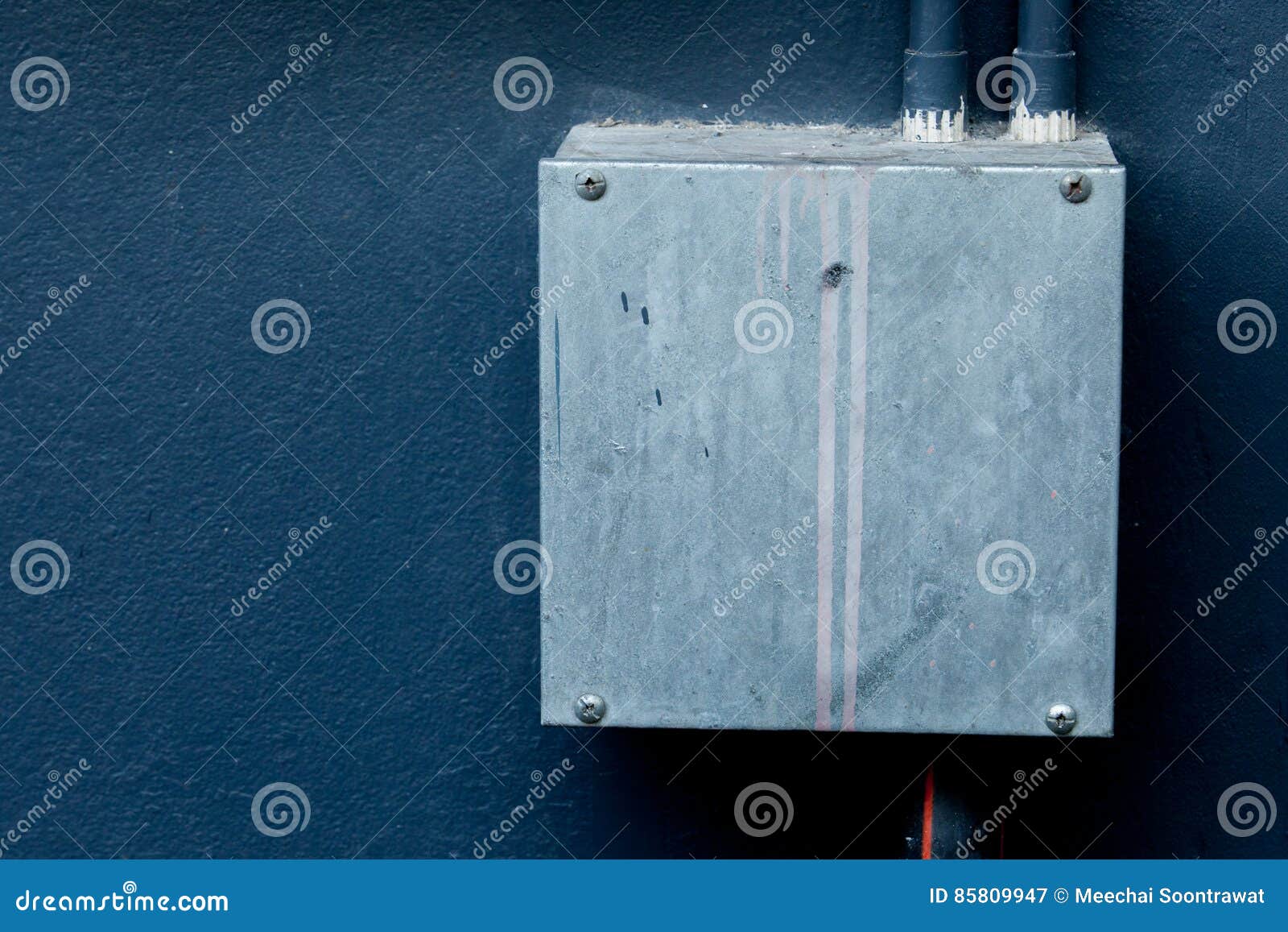 Electrical junction box stock image. Image of power, wall - 85809947