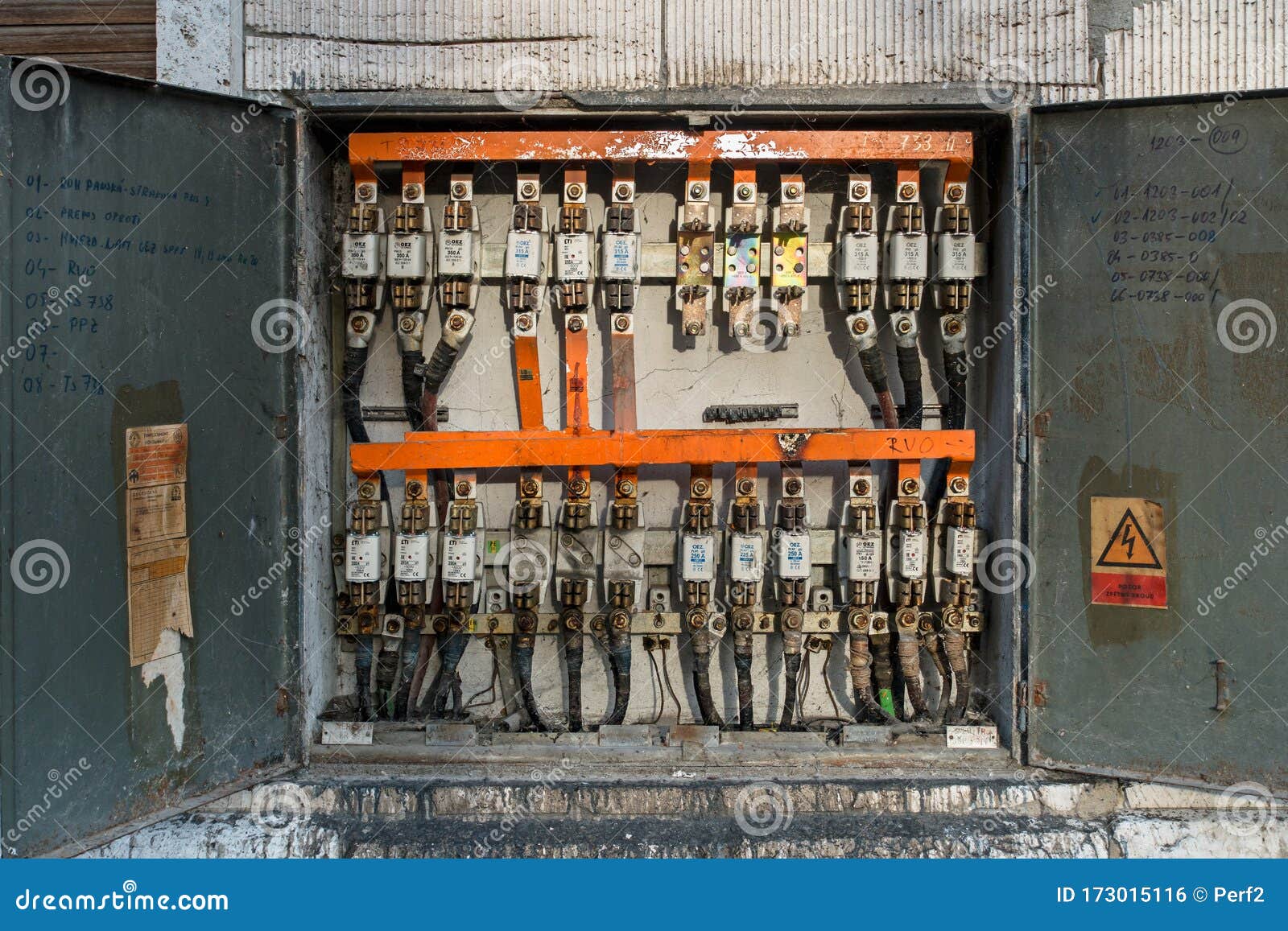 Electrical junction box editorial photo. Image of fuses - 173015116