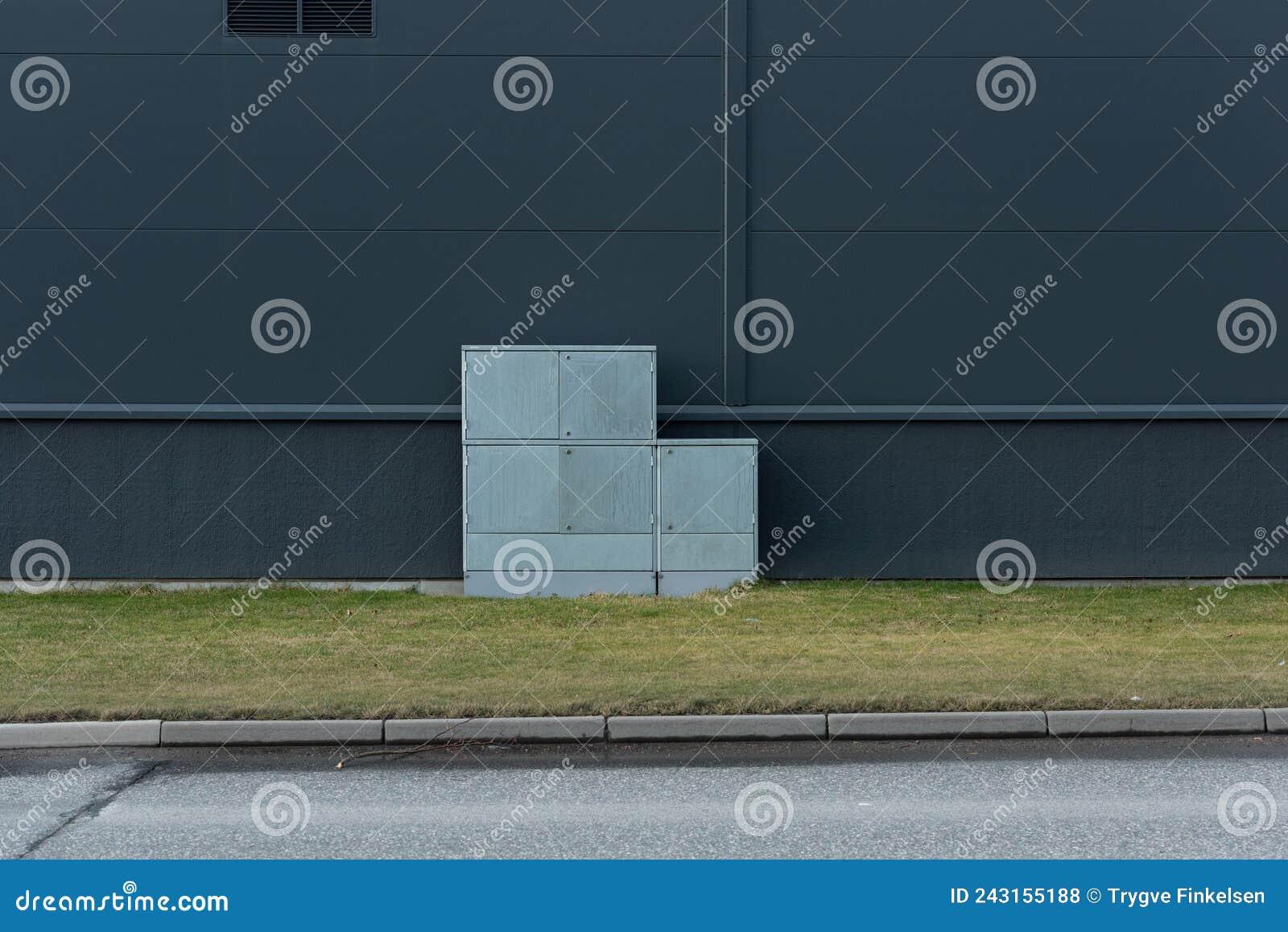Electrical Junction Box by the Wall of a Building.. Stock Photo - Image ...