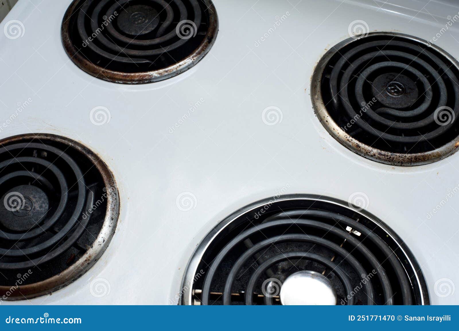Electrical Kitchen Appliance - the Stove, with a View of the Top ...