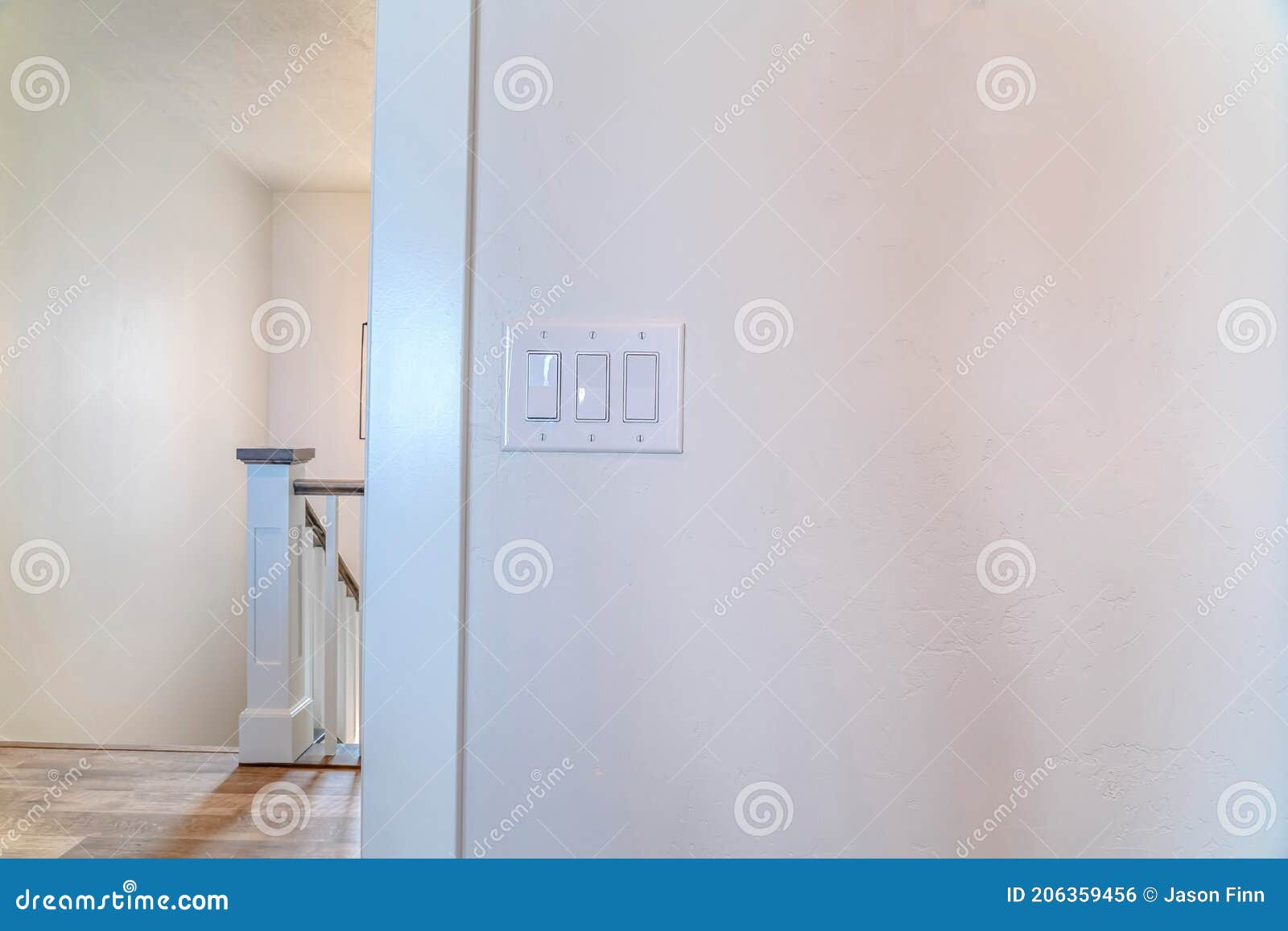 Electrical Light Switch and Wall Mounted Temperature Sensor Inside a ...