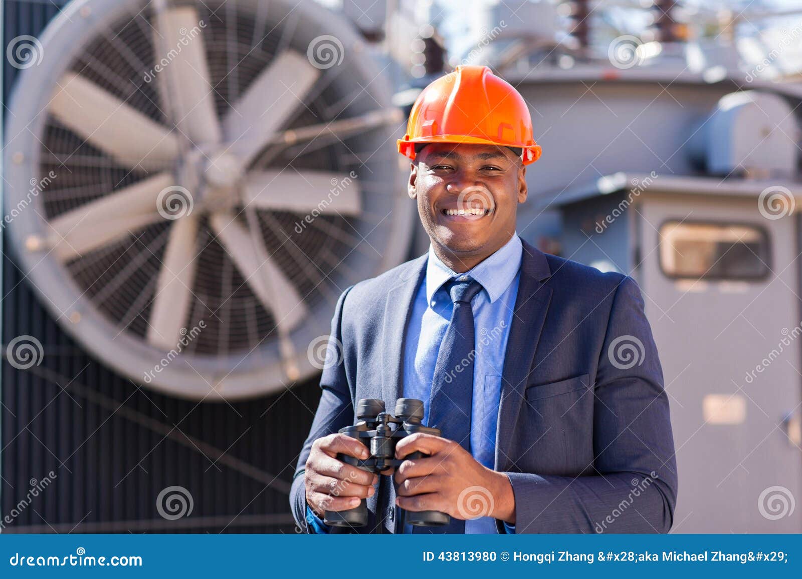 Electrical Manager Binoculars Stock Photo - Image of businessman ...