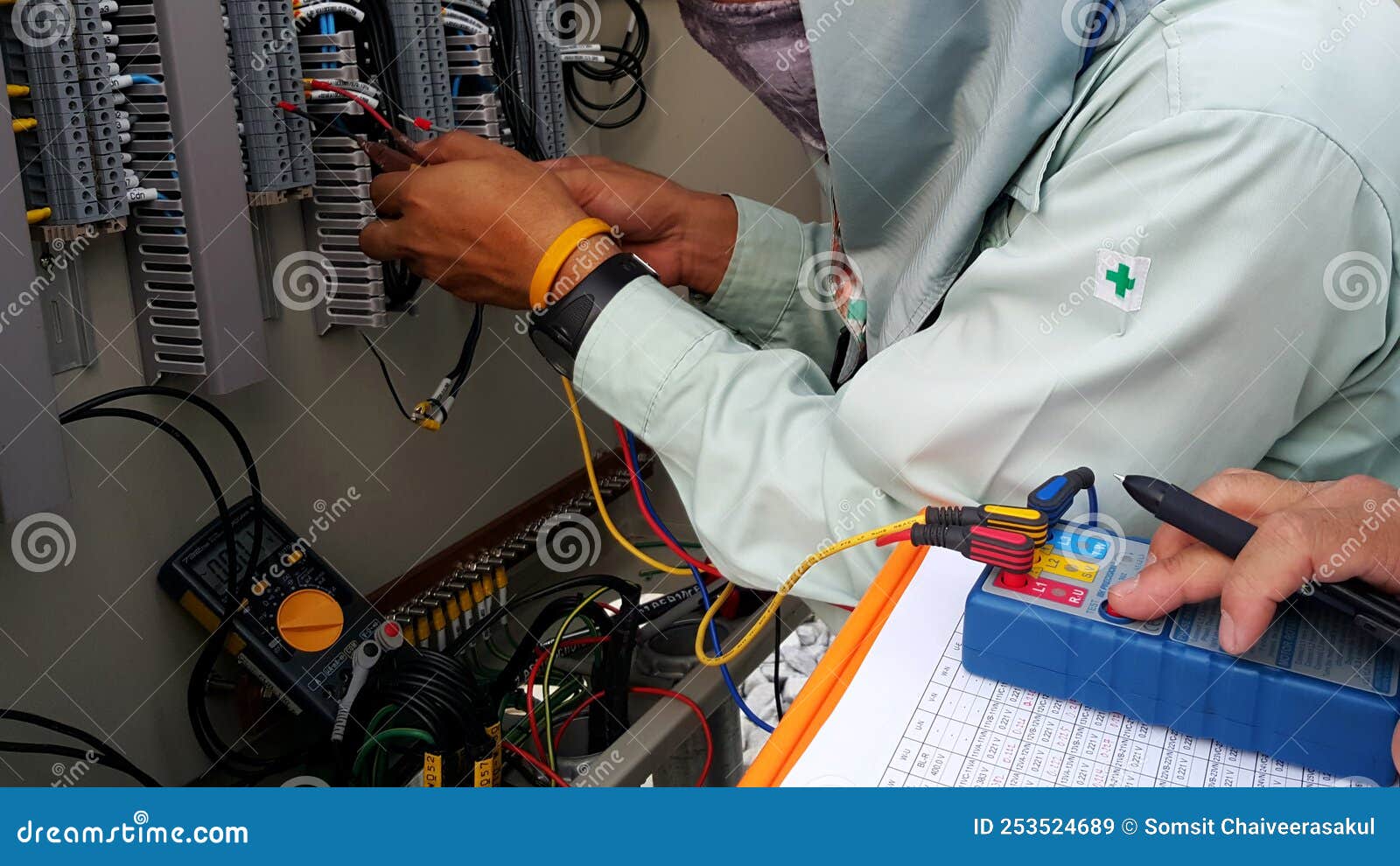 Electrical Measurement for PT Loop Test Stock Image - Image of ...