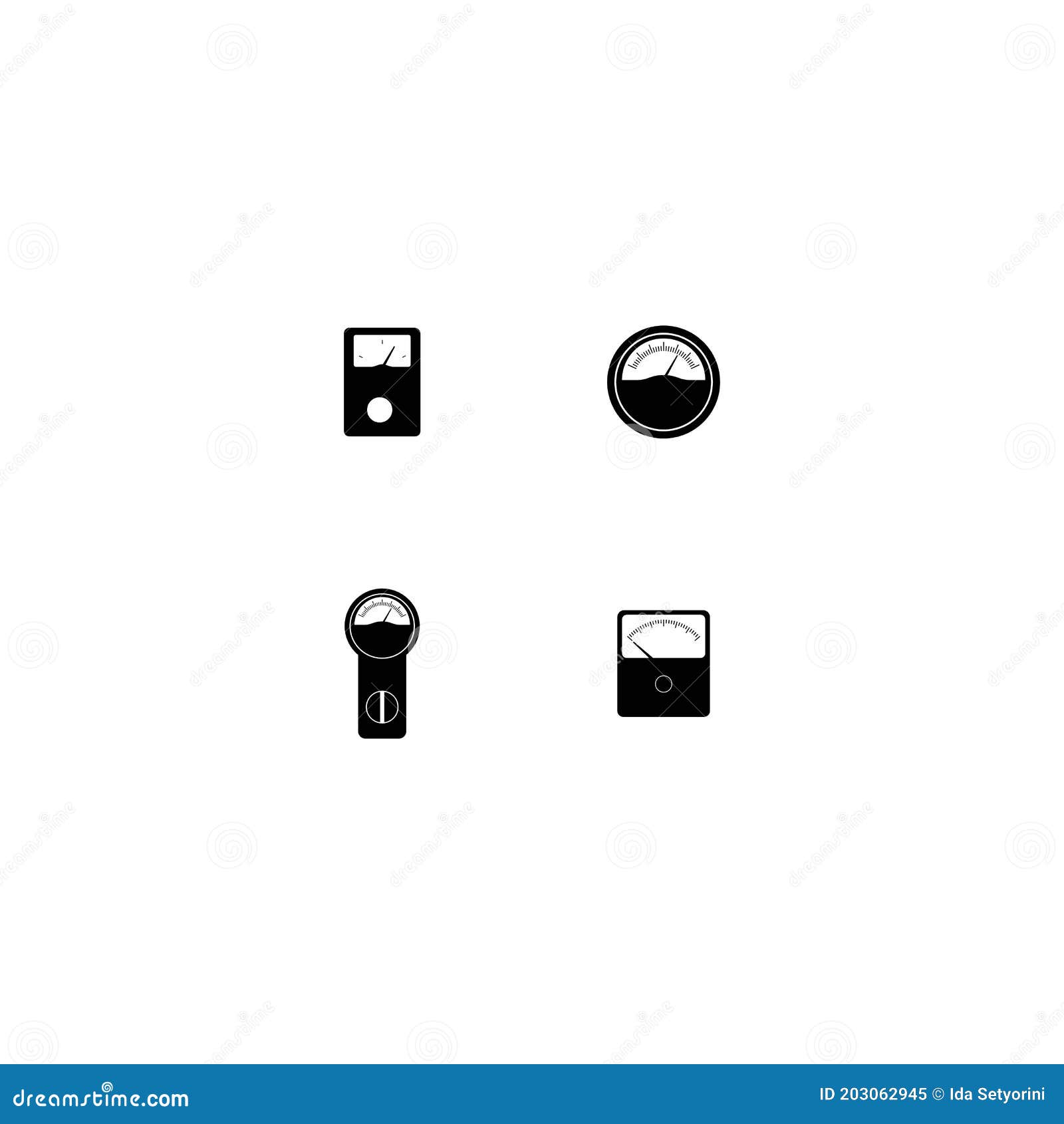 Electrical Measuring Instrument Logo Stock Vector - Illustration of ...