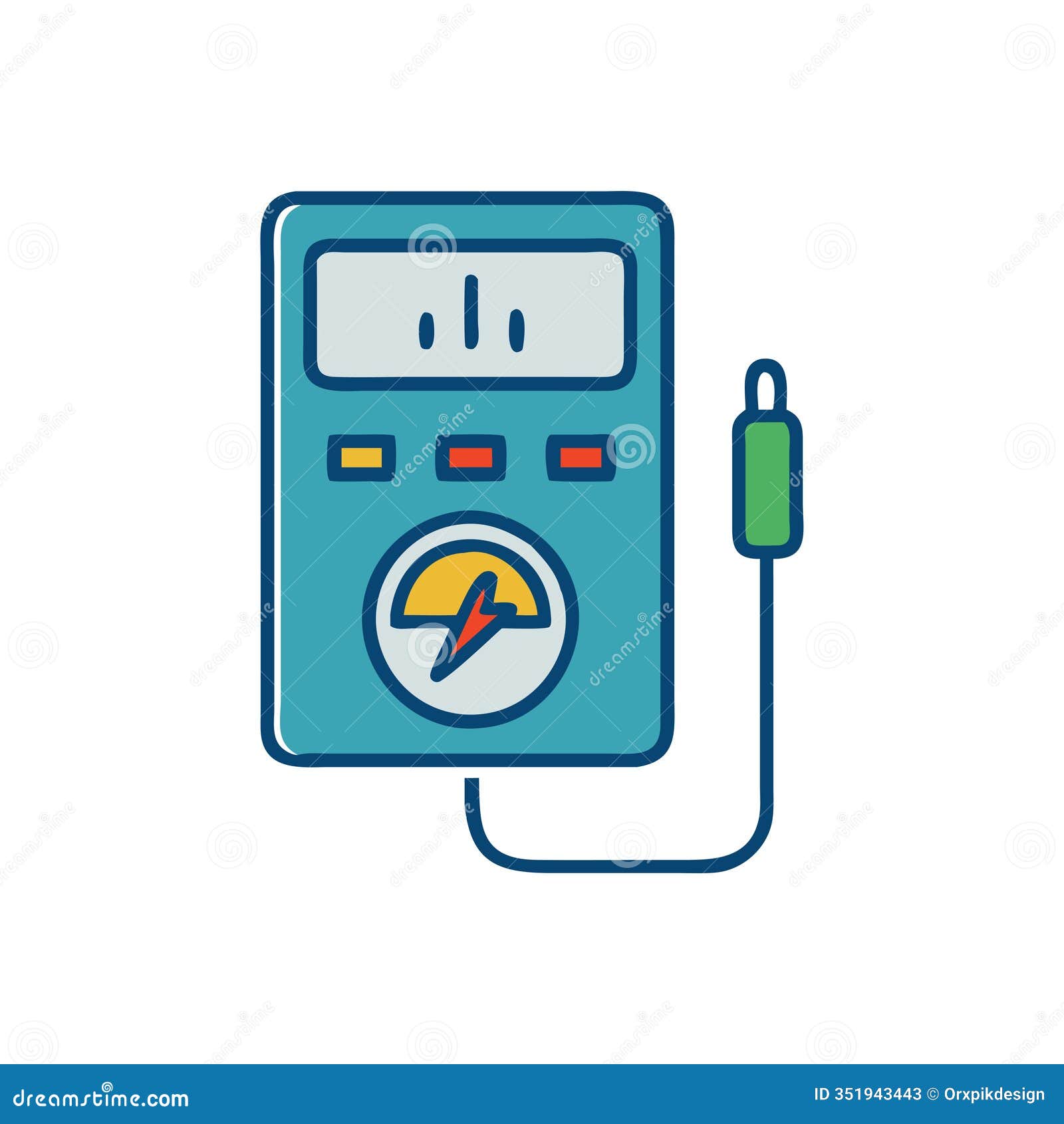 Electrical Meter Icon for Voltage Stock Vector - Illustration of ...