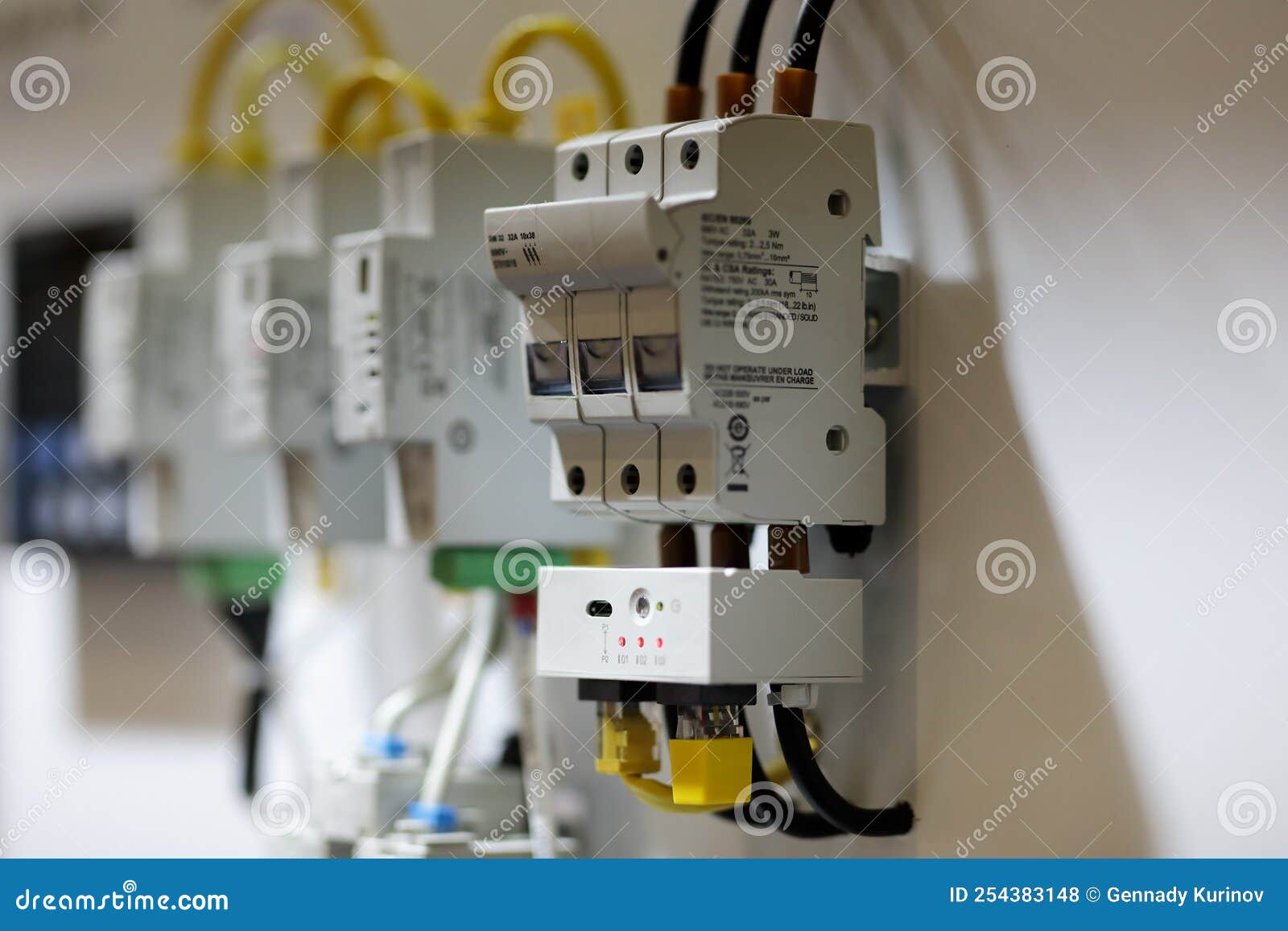 Electrical Modular Automatic Circuit Breakers Stock Photo - Image of ...