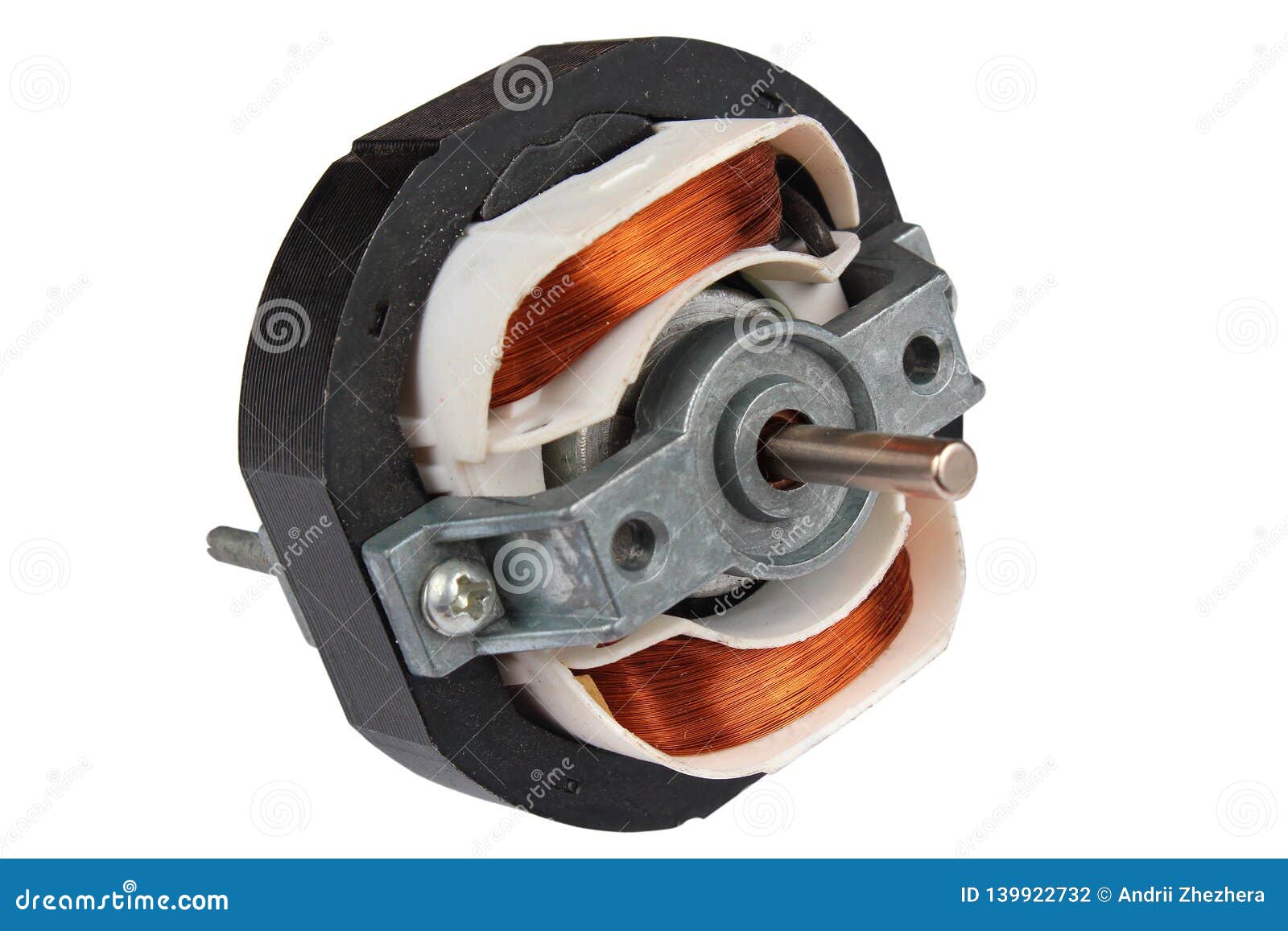 Electrical Motor Internals, Isolated on White Stock Photo - Image of ...
