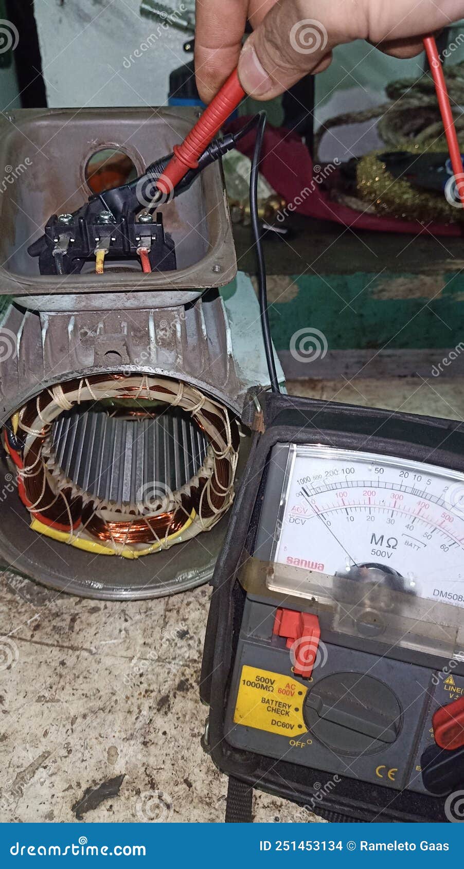 Electrical Motor Megger Test Editorial Stock Image - Image of glass ...