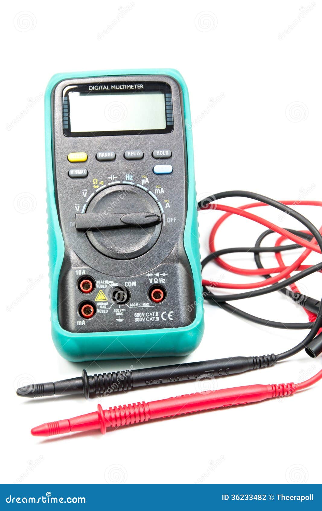 Electrical Multimeter stock photo. Image of modern, cable - 36233482