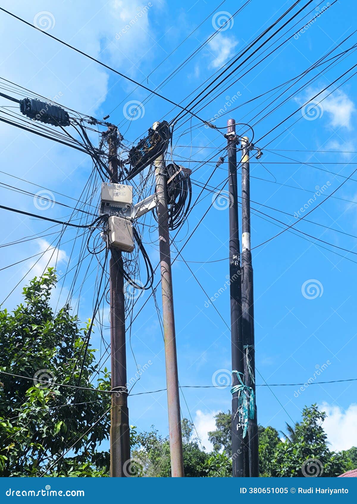 Electrical Network Of High Voltage. Transportation Of Electricity ...
