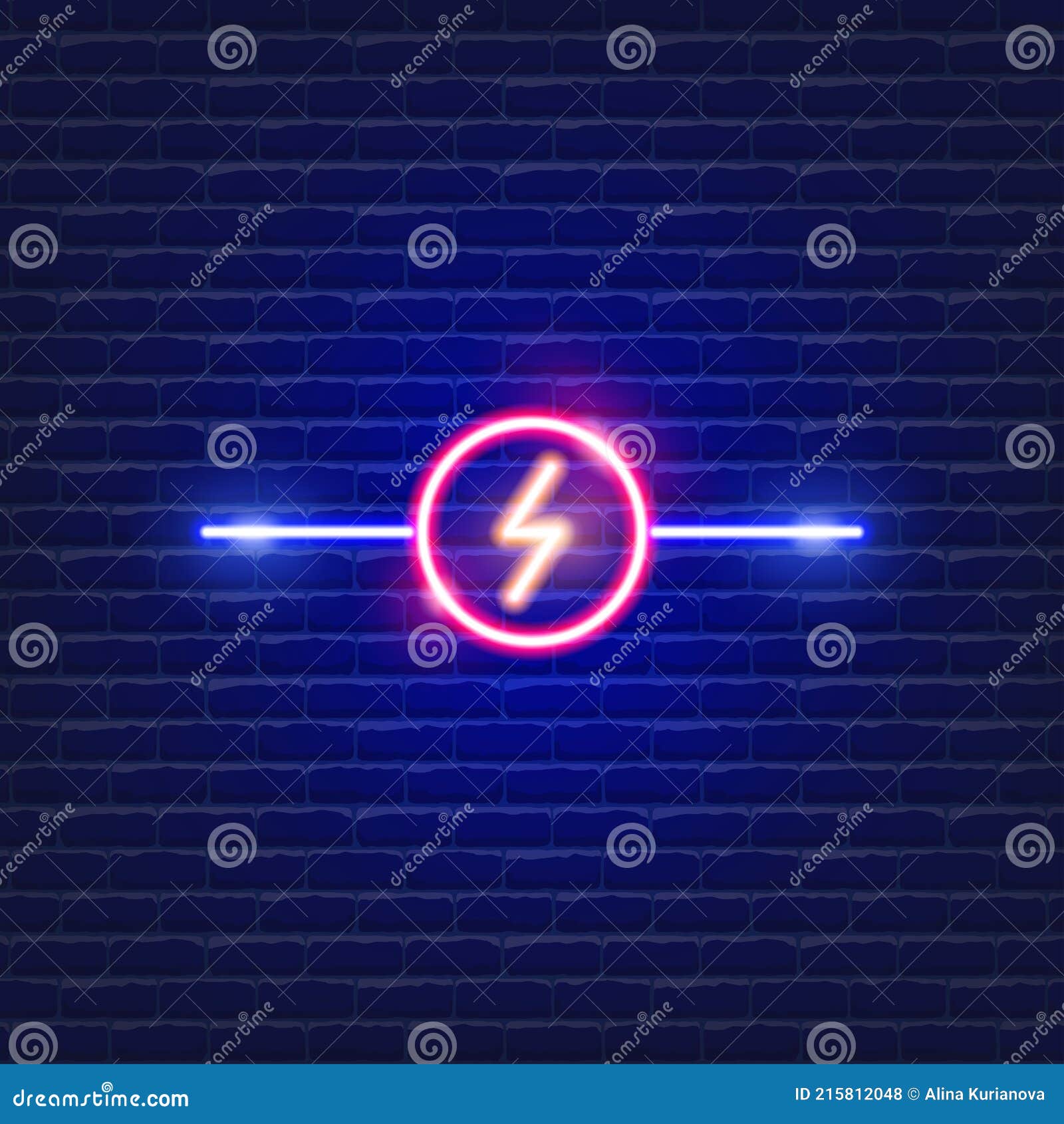 Electrical Network Neon Icon. Electricity Concept Stock Vector ...