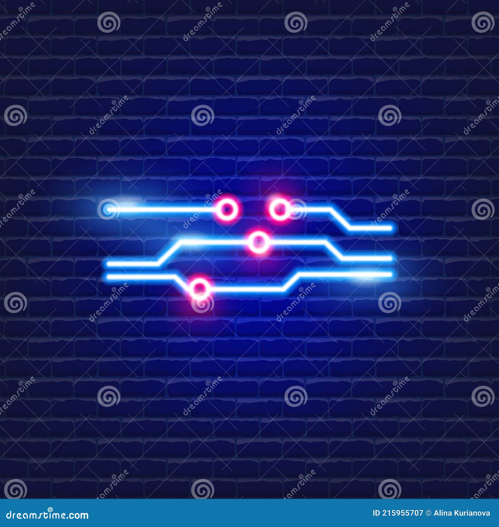 Electrical Network Neon Icon. Electricity Concept Stock Vector ...