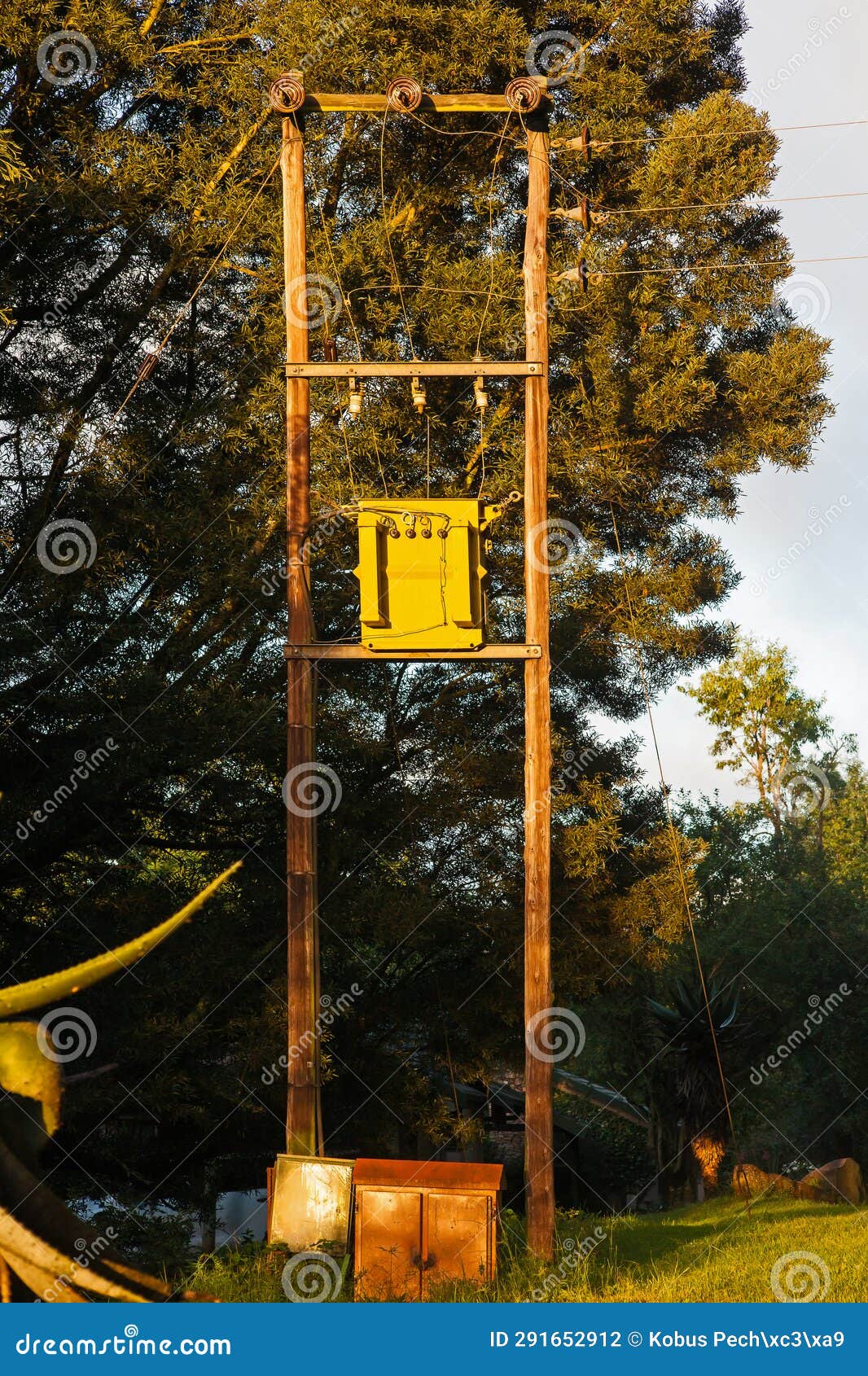 Electrical Network Pole with Transformer 14205 Stock Photo - Image of ...