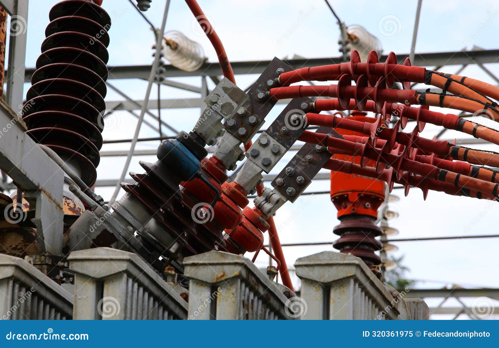 Electrical Network of Power Transformer in Power Plant Stock Image ...