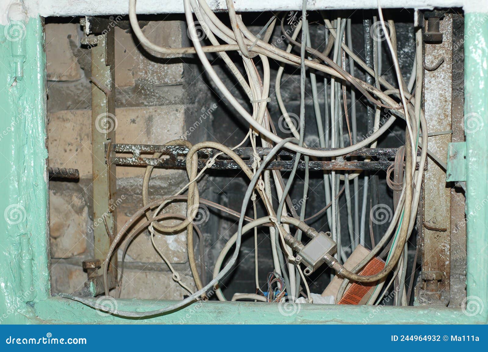 Electrical Networks and Security Concept - Electrical Panel with ...