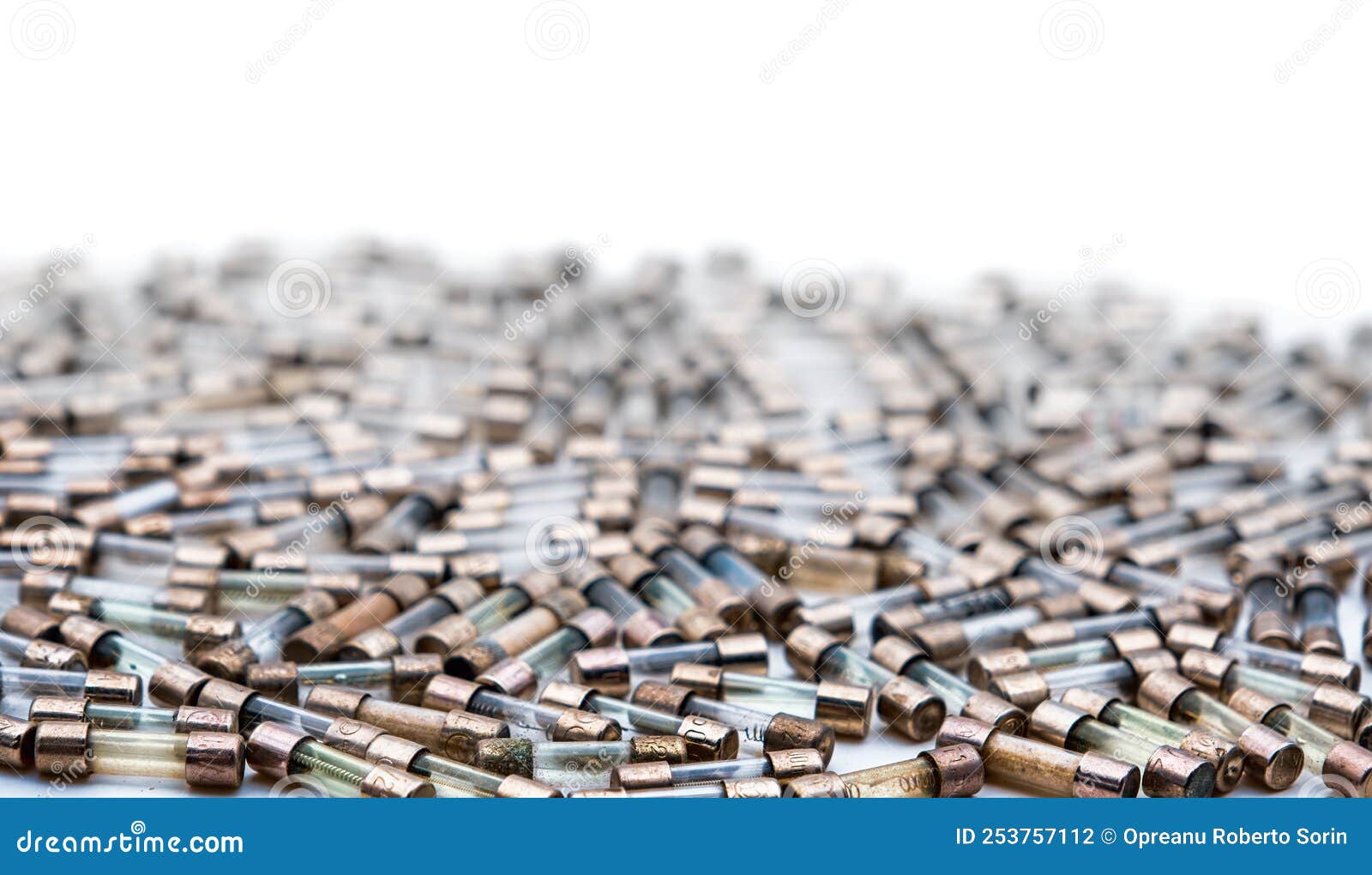Electrical Old Fuse in Glass Capsule Stock Photo - Image of cord, metal ...