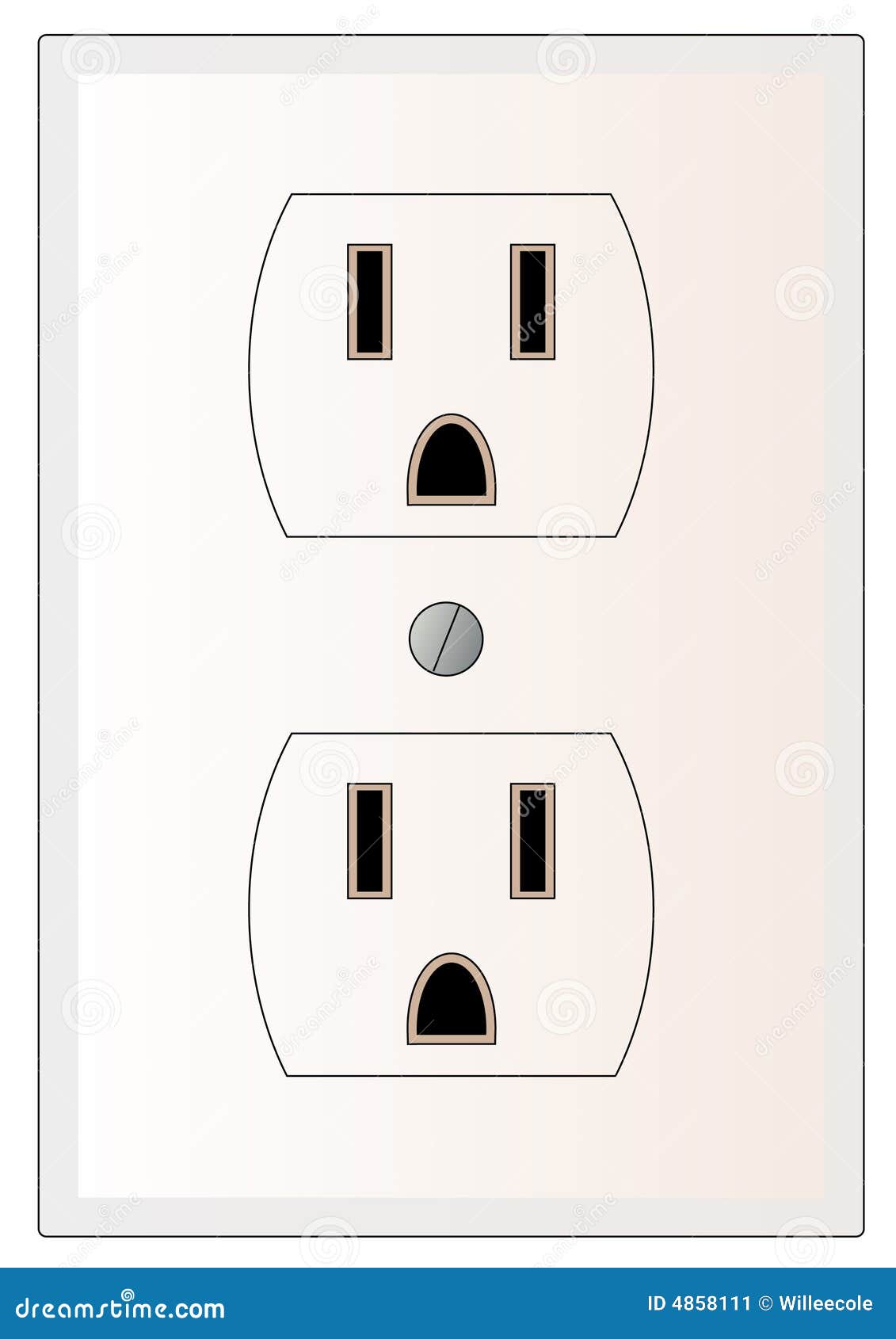 Electrical outlet stock vector. Illustration of amperage - 4858111