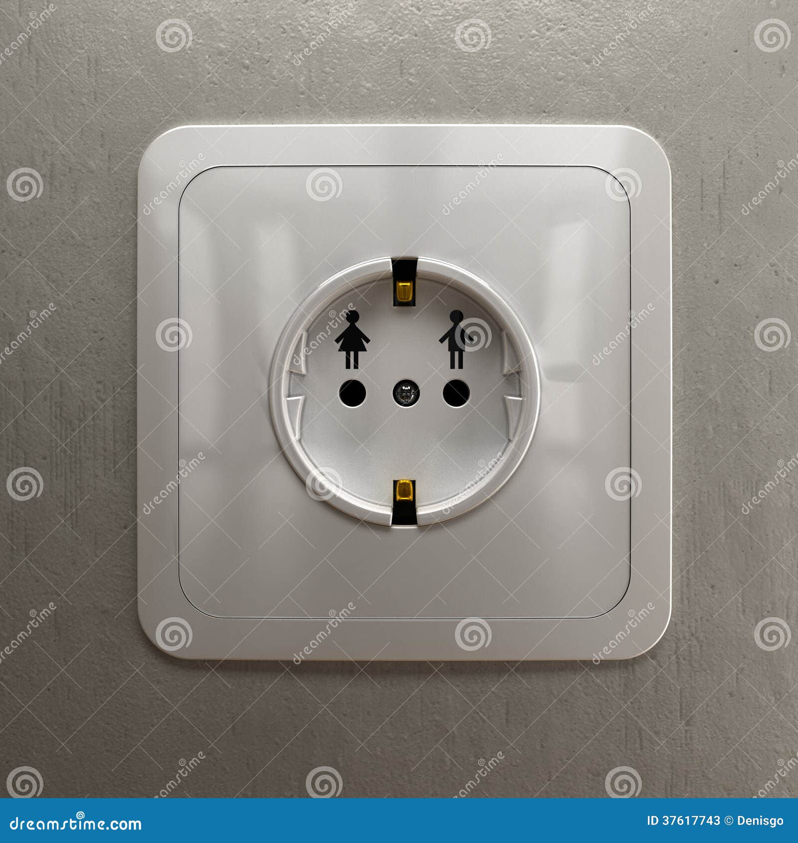 Electrical Outlet, As Man and Woman Connection Concept Stock Image ...