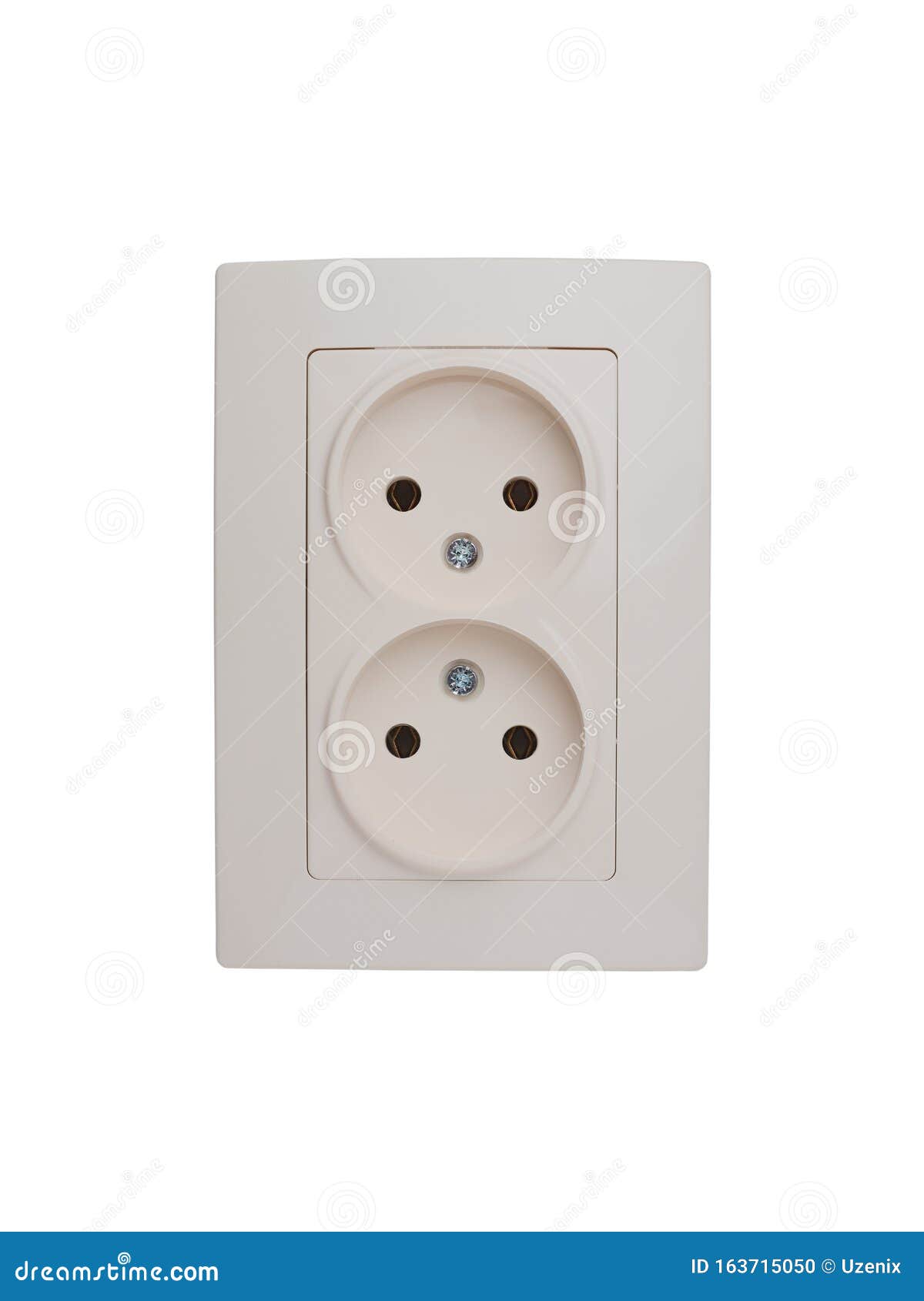 Electrical Outlet, Close-up on White Background Stock Photo - Image of ...