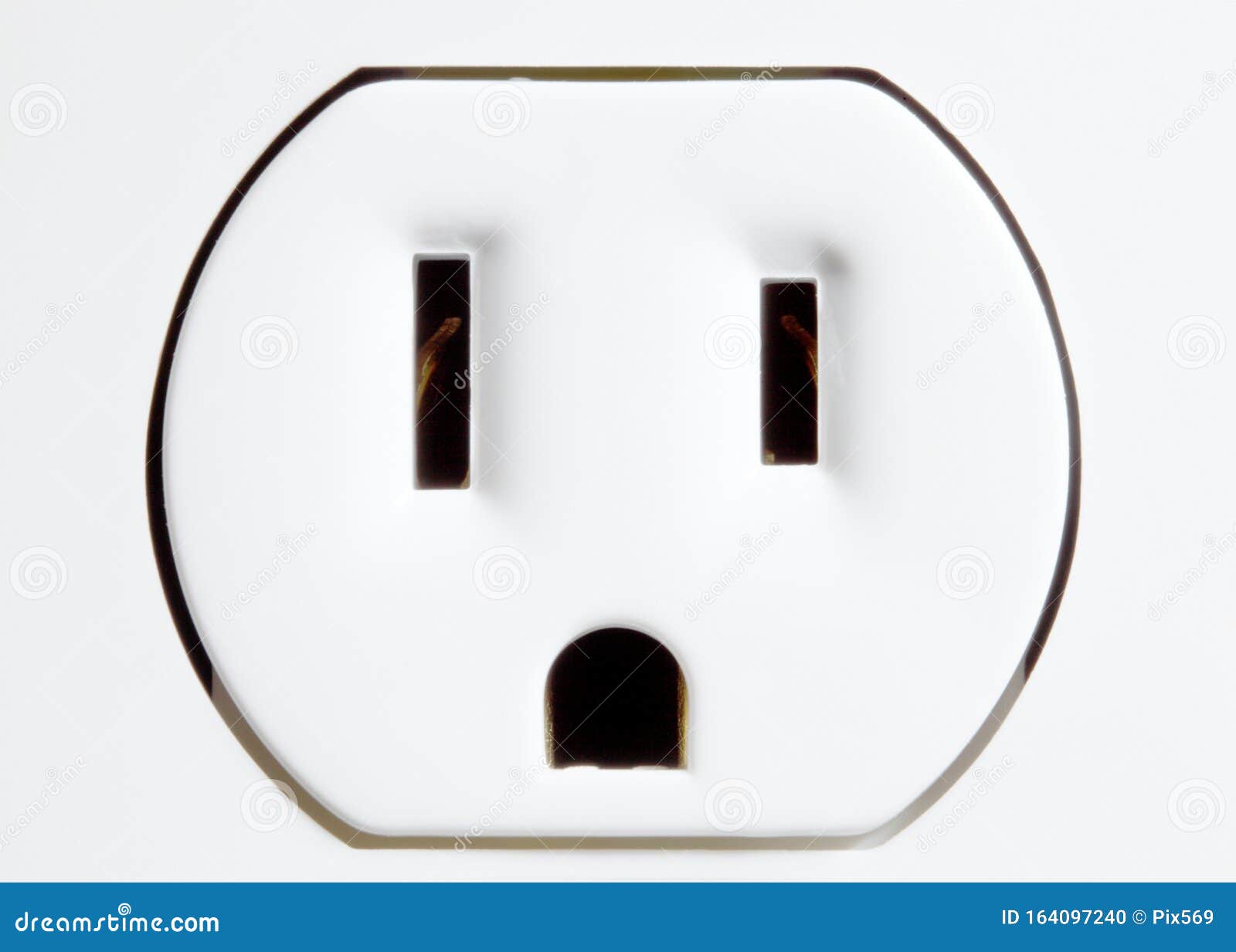 A 110 Volt Electrical Outlet. Stock Photo - Image of plug, electric ...