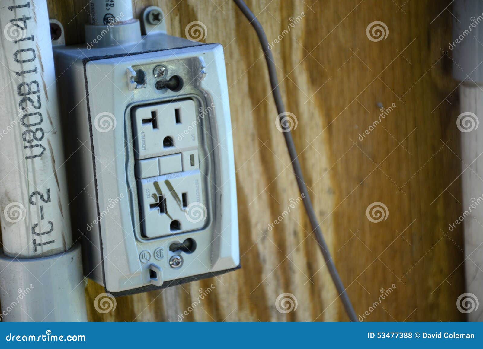 Electrical outlet stock photo. Image of exposed, electricity - 53477388
