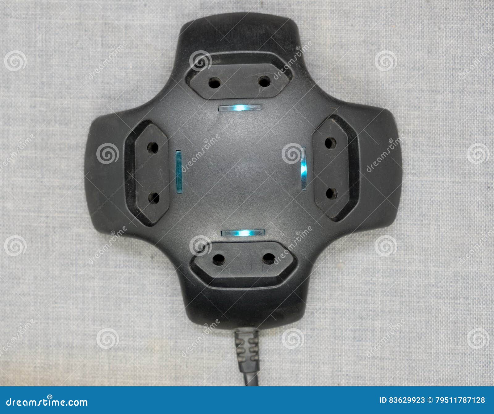 Electrical Outlet with Green Backlight Stock Image - Image of black ...