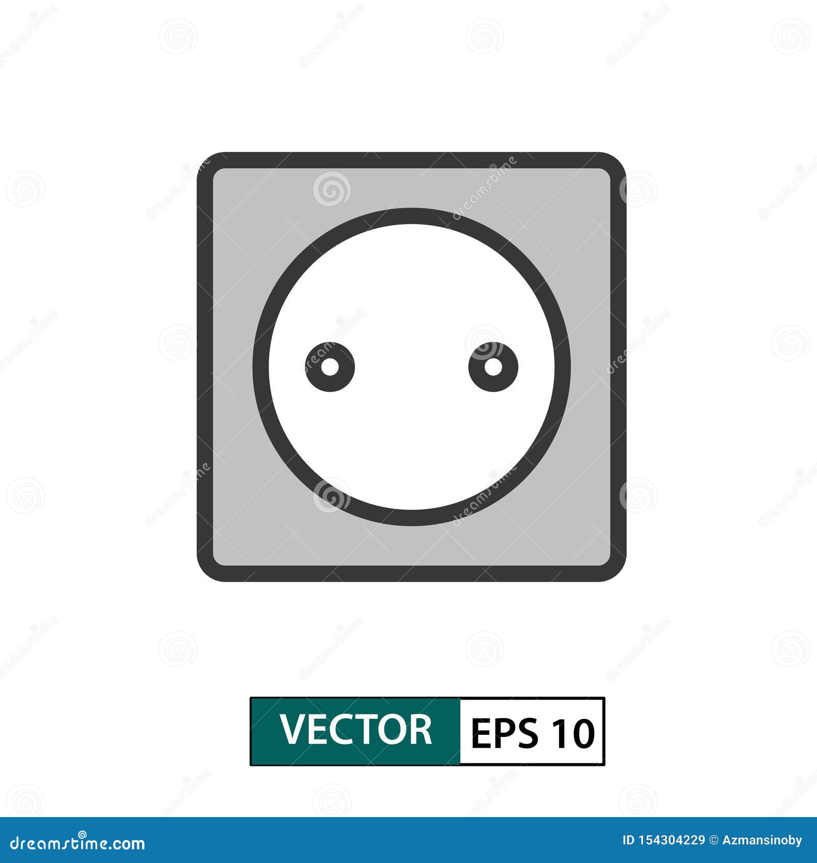 Electrical Outlet Icon. Colour Style. Vector Illustration EPS 10 Stock ...