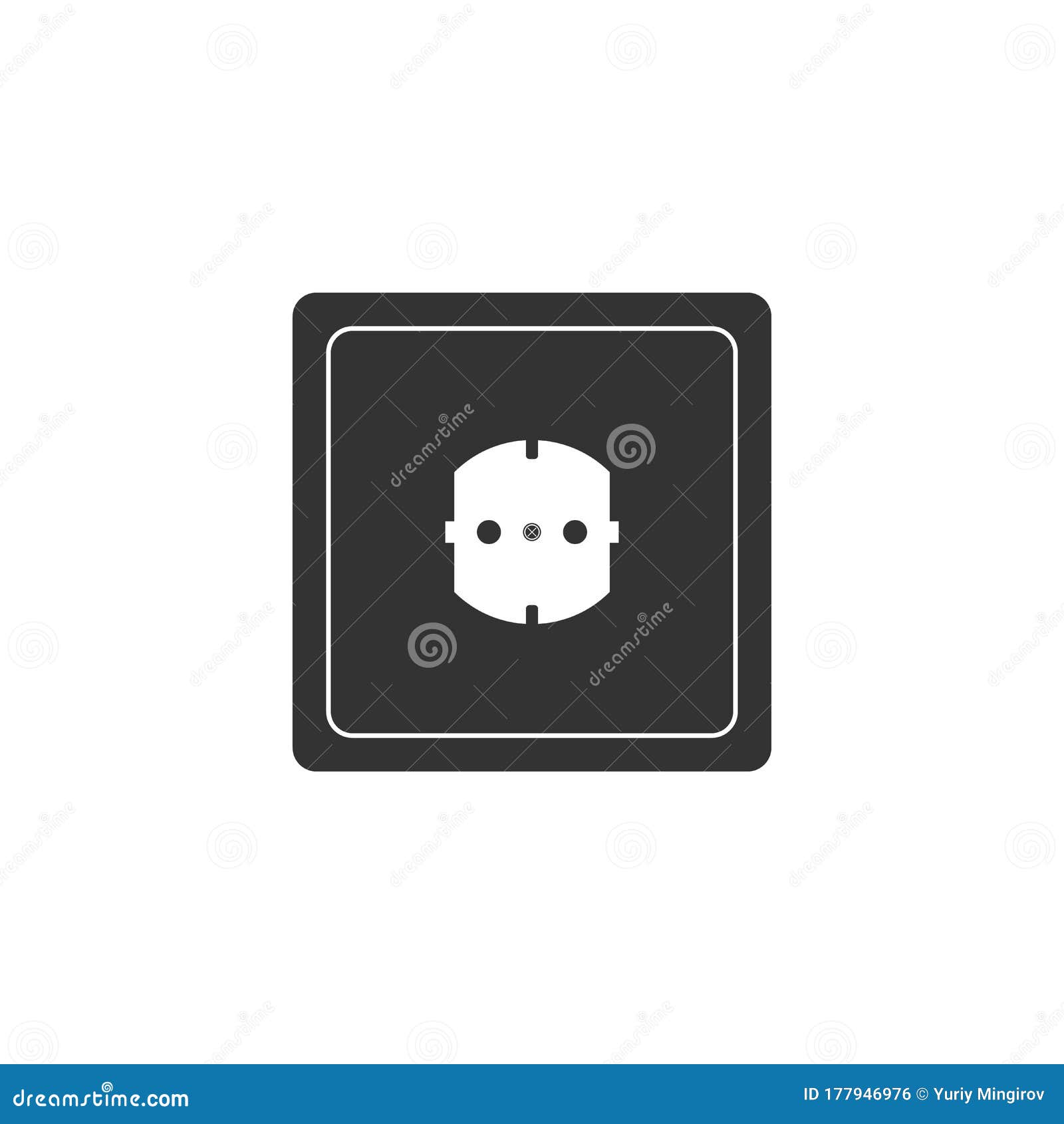 Electrical Outlet Icon Isolated. Power Socket Stock Vector ...