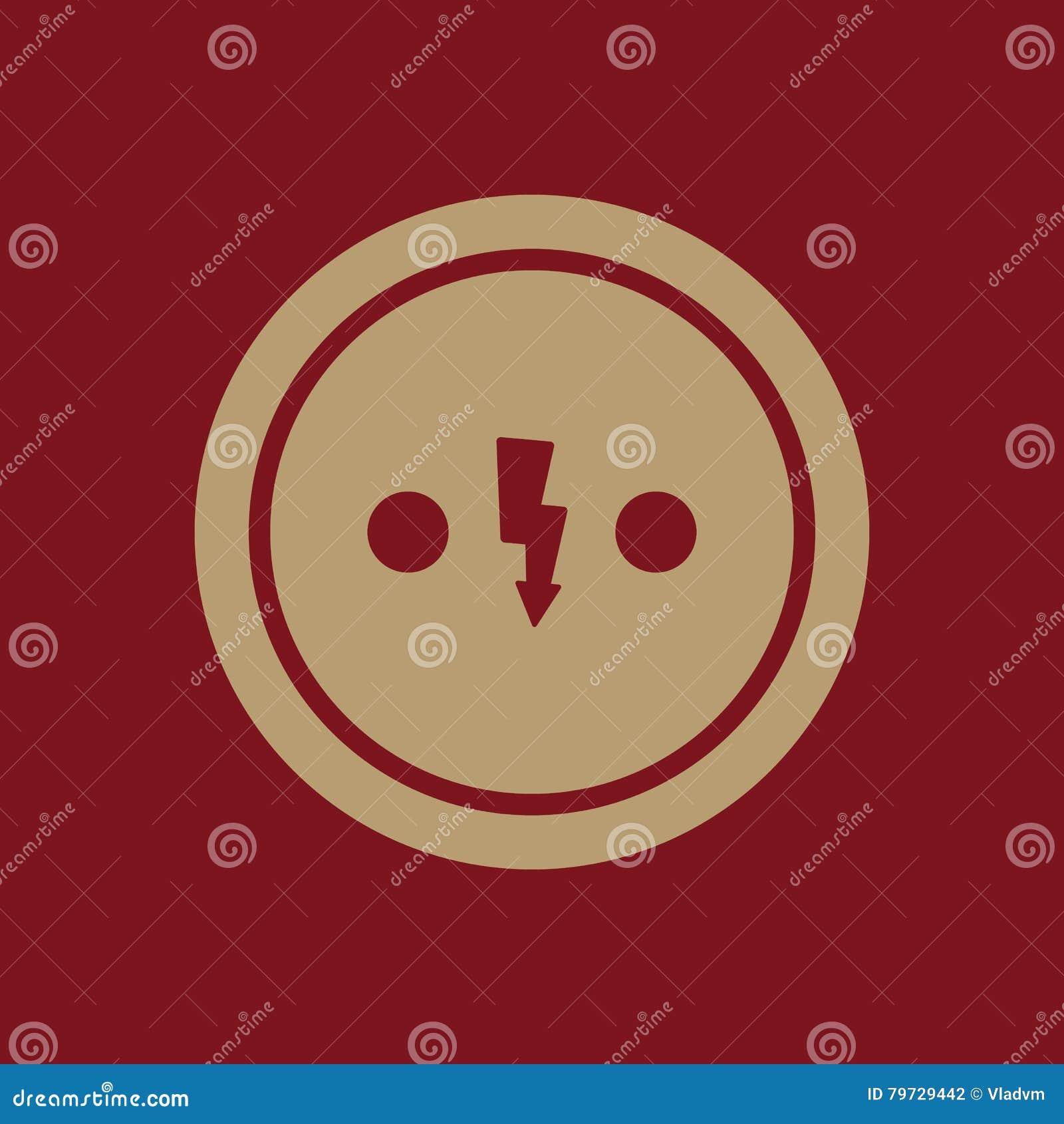 The Electrical Outlet Icon. Socket Symbol Stock Vector - Illustration ...