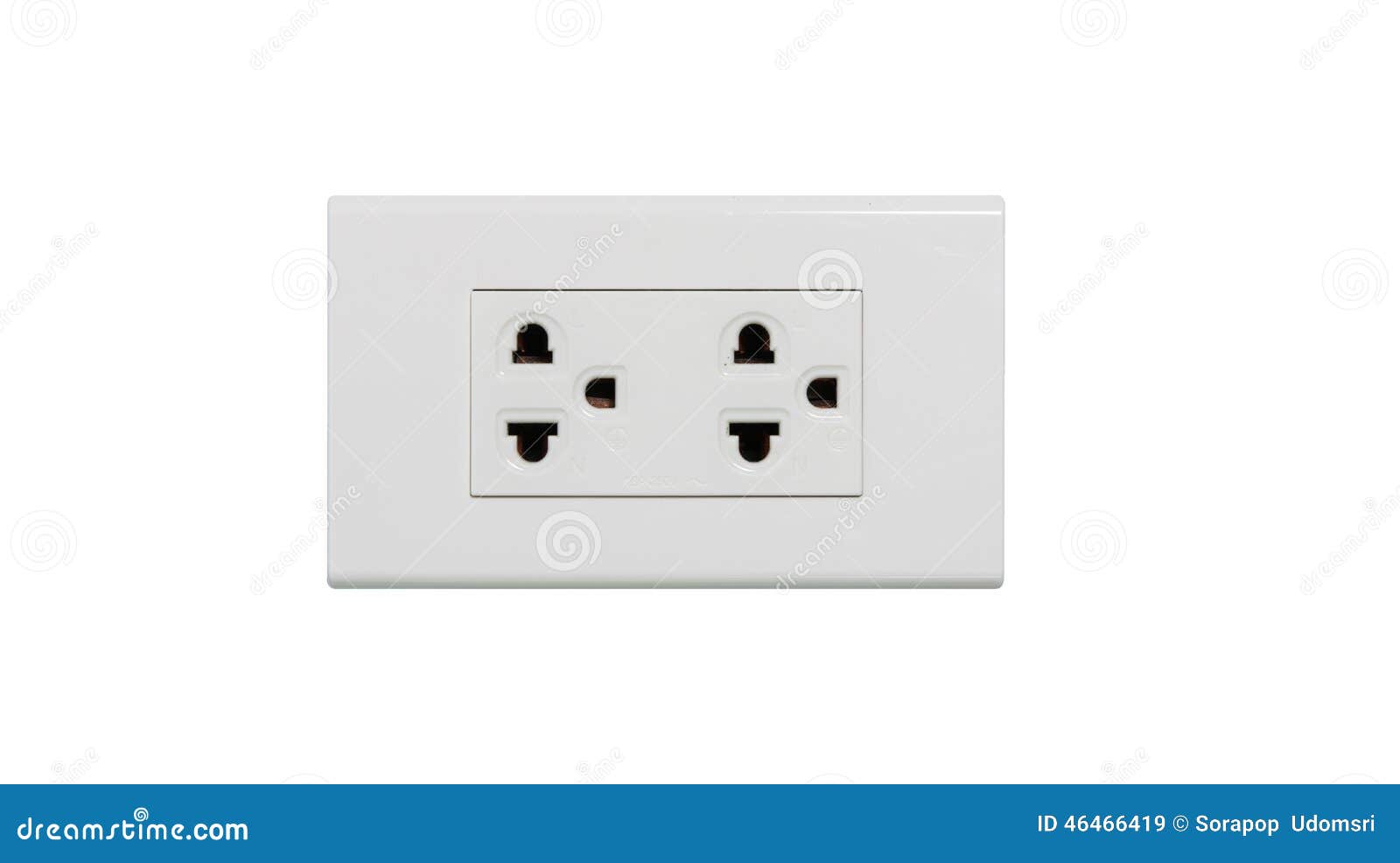 Electrical outlet isolated stock image. Image of electricity - 46466419