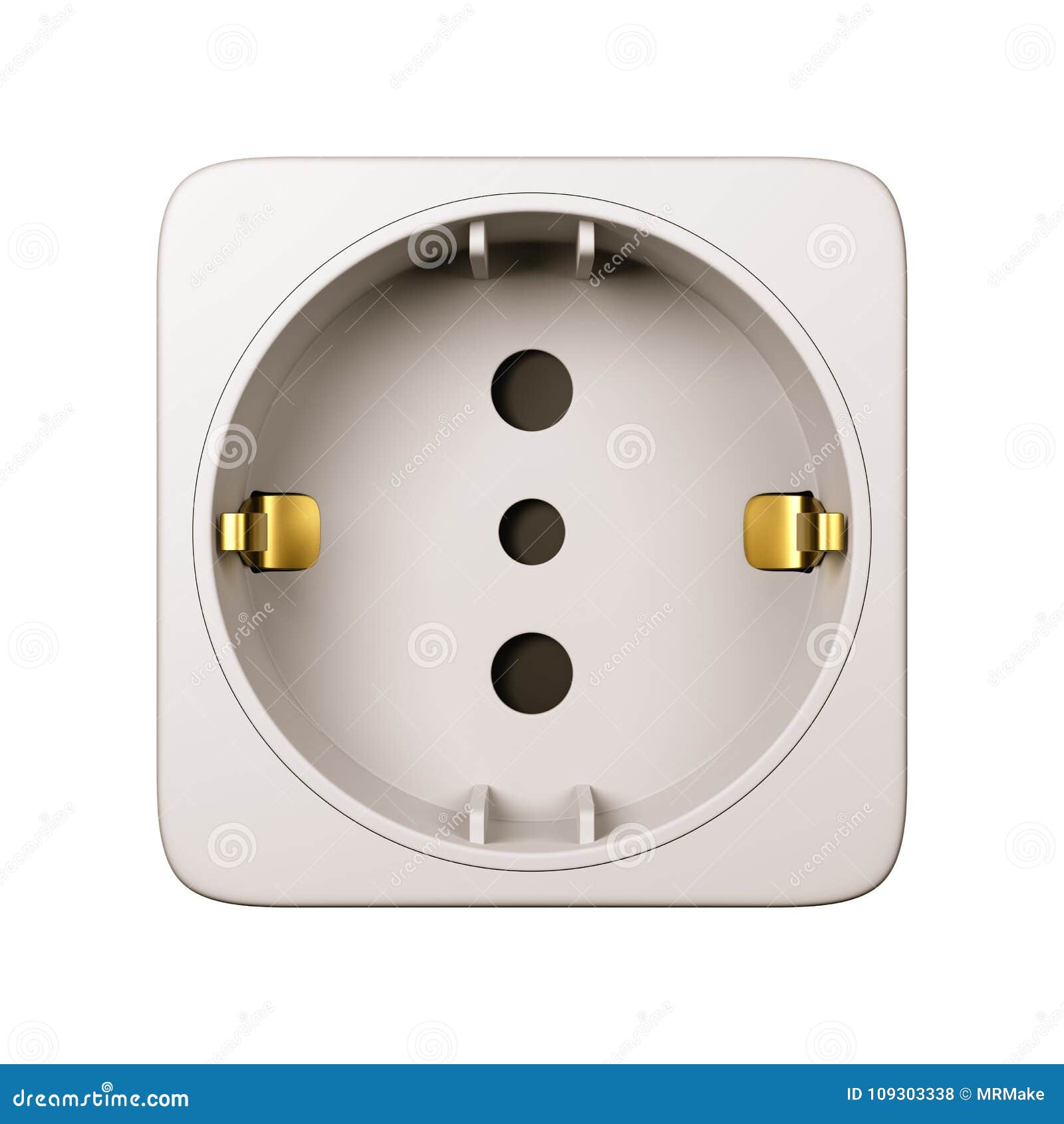Electrical Outlet Isolated on White Background Stock Illustration ...