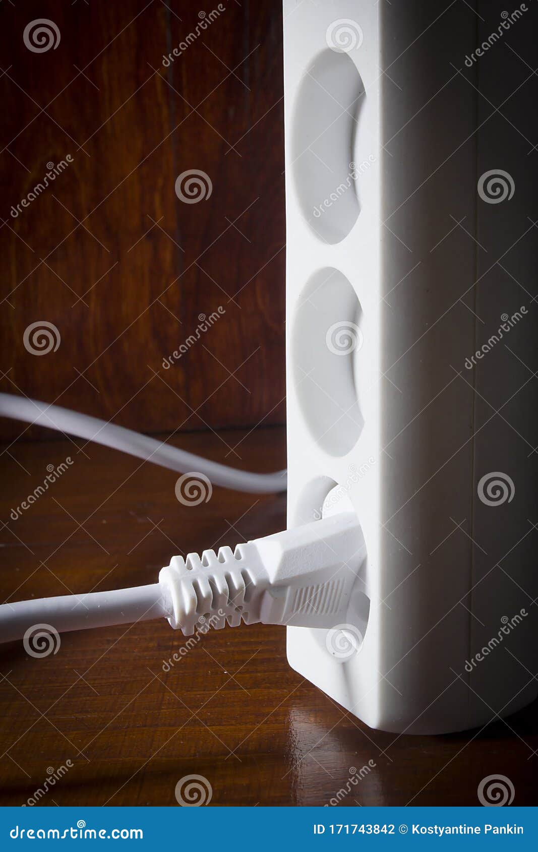 Electrical Outlet with Plug Stock Photo - Image of floor, wall: 171743842