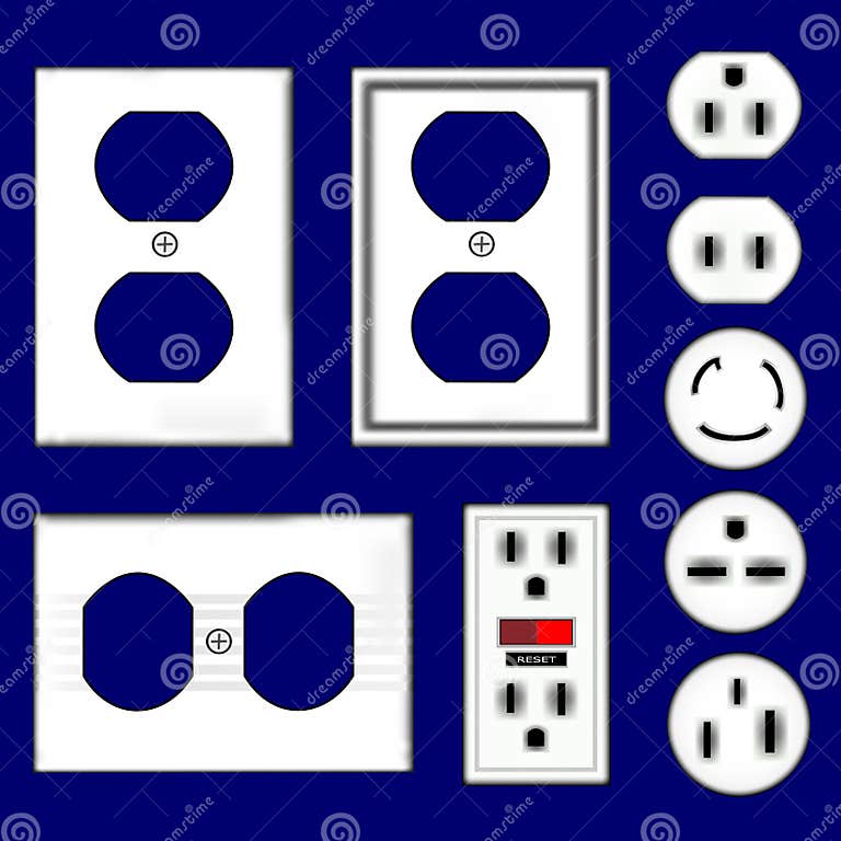 Electrical Outlet Plugs and Faceplates in Vector Stock Vector ...