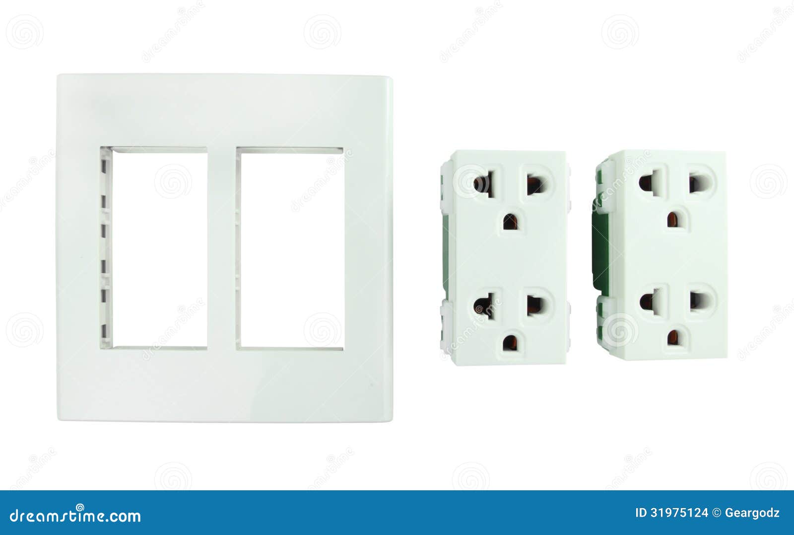 Electrical Outlet (socket Plug) on White Background Stock Photo - Image ...