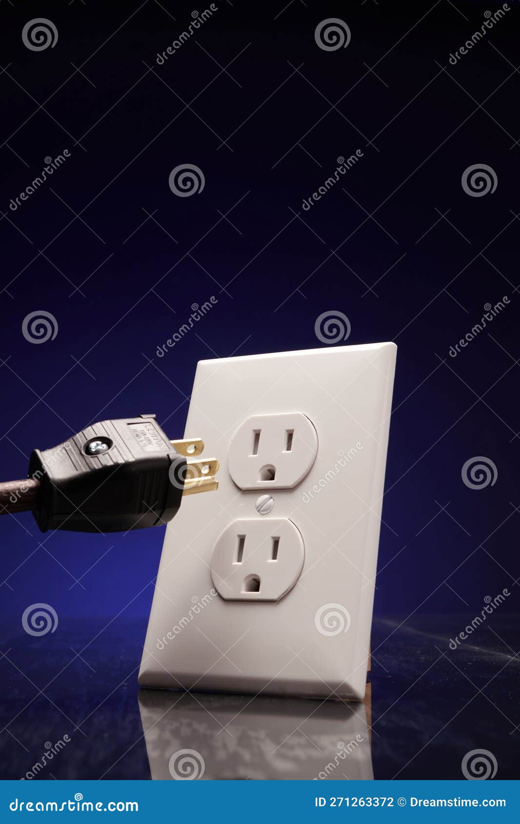Electrical Outlet and Three Prong Plug Stock Photo - Image of ...