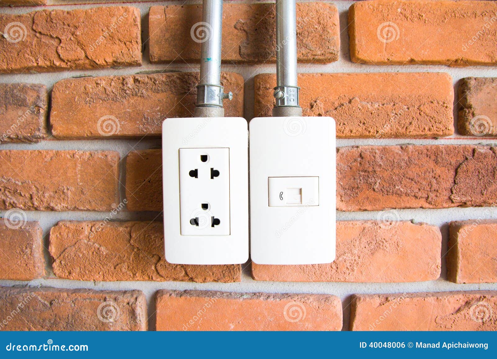 Electrical Outlet on a Wall Stock Photo - Image of america, current ...