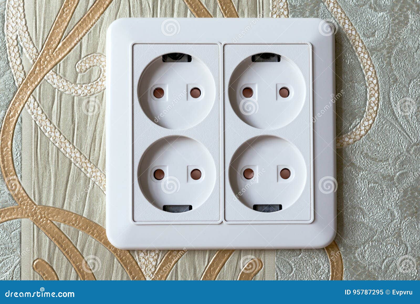 Four Slots For Ddr4 Ram Memory Modules On A Modern Black Pc Motherboard ...