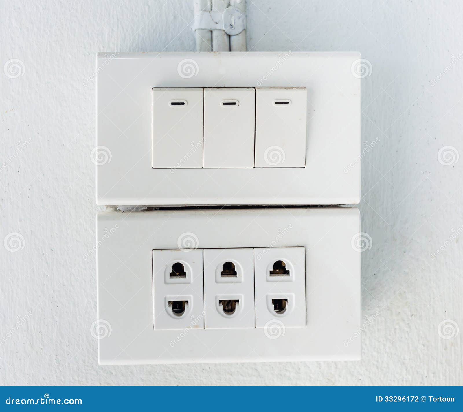 Electrical Outlet on a Wall Stock Photo - Image of industry, current ...