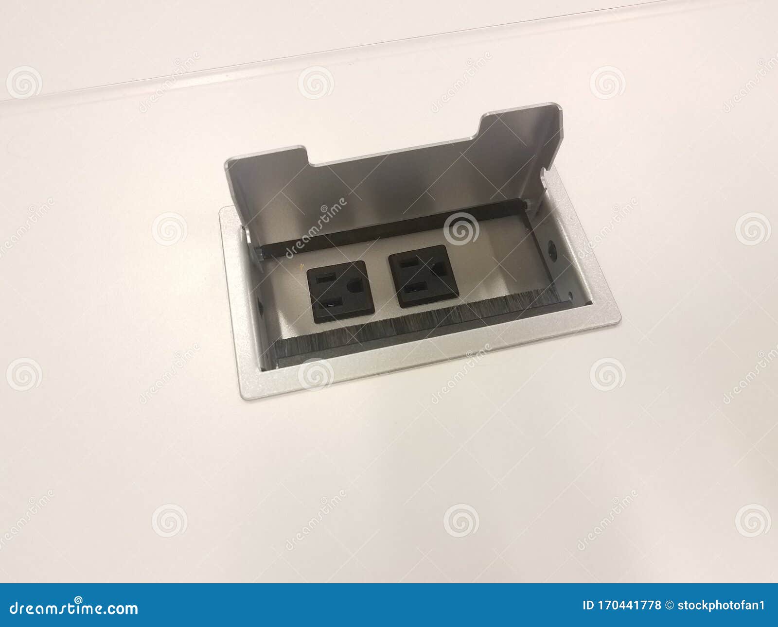 Electrical Outlet on White Table or Surface Stock Photo - Image of ...