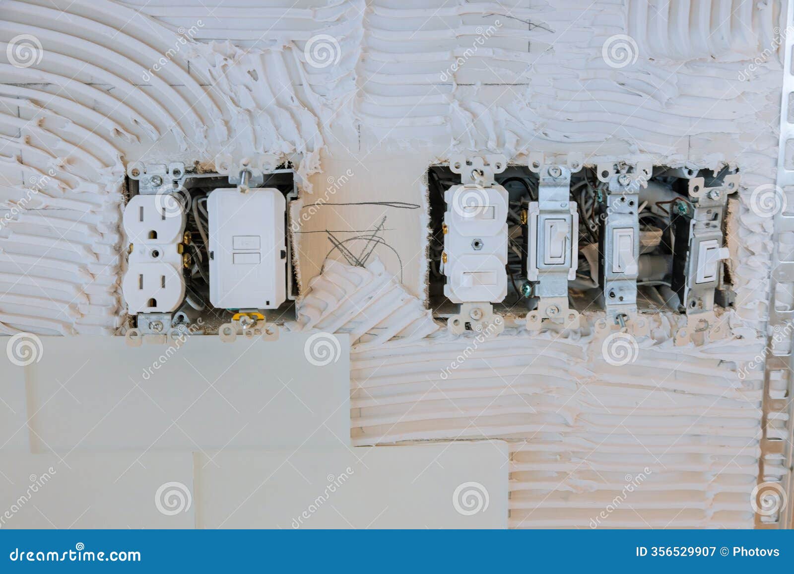 Electrical Outlets and Switches Installation in a Modern Interior ...