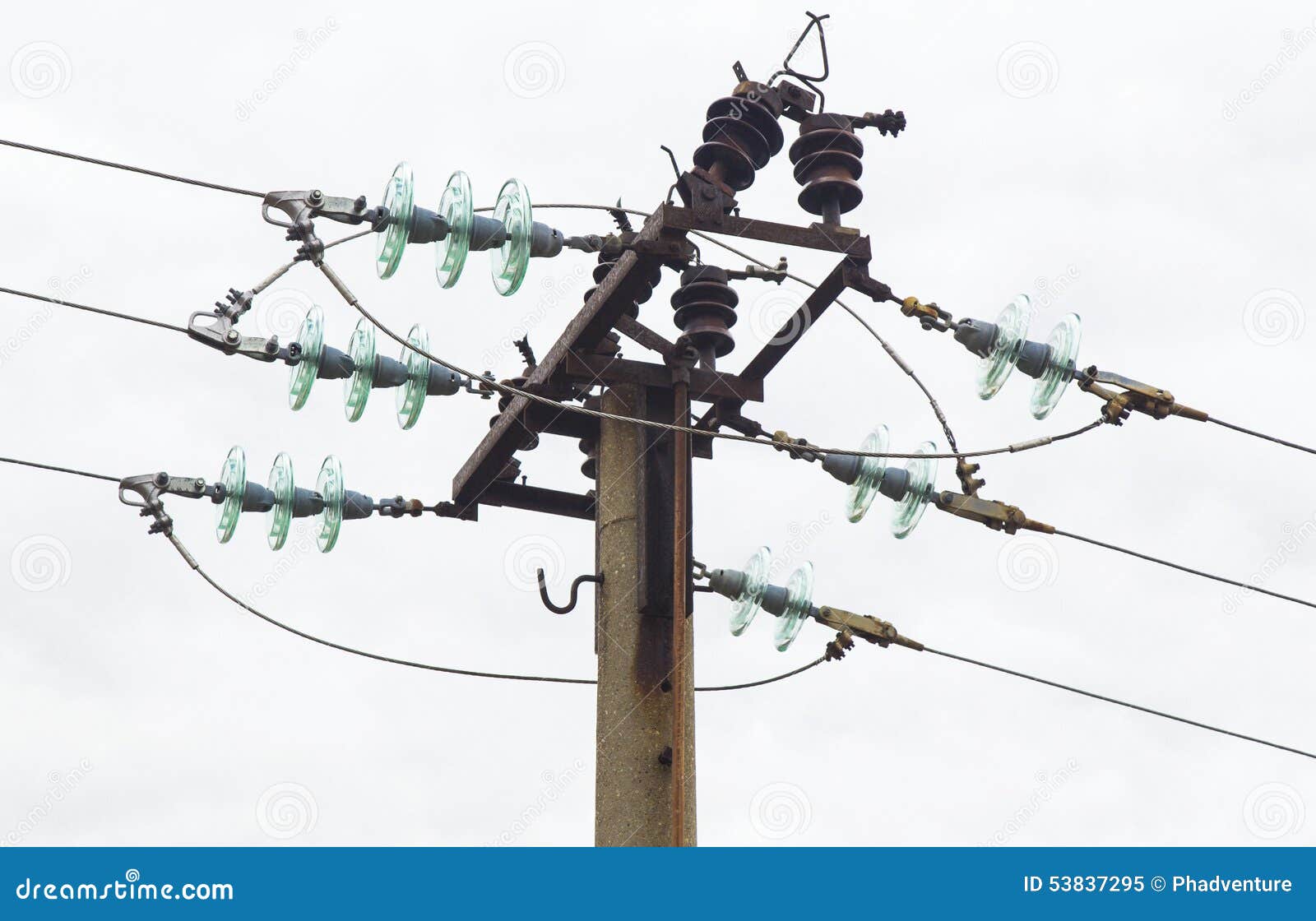 Electrical overhead line stock image. Image of energy - 53837295