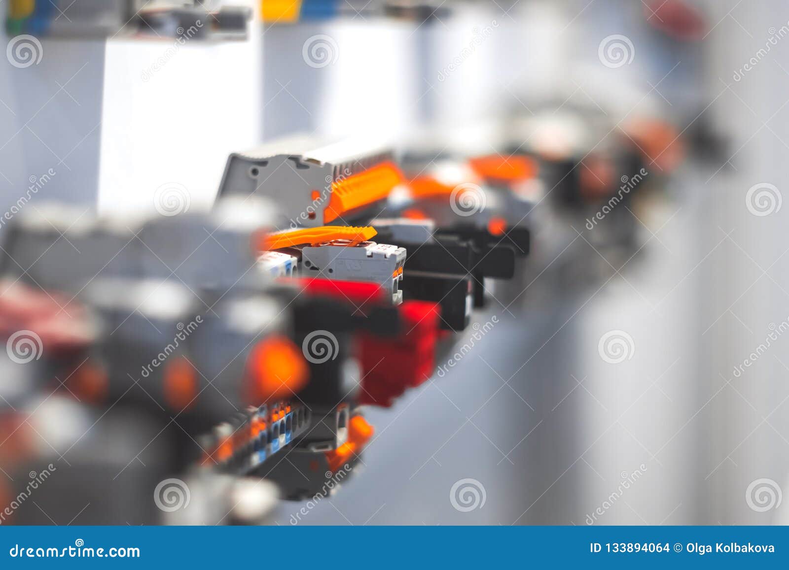 Electrical Panel at a Assembly Line Factory. Stock Photo - Image of ...