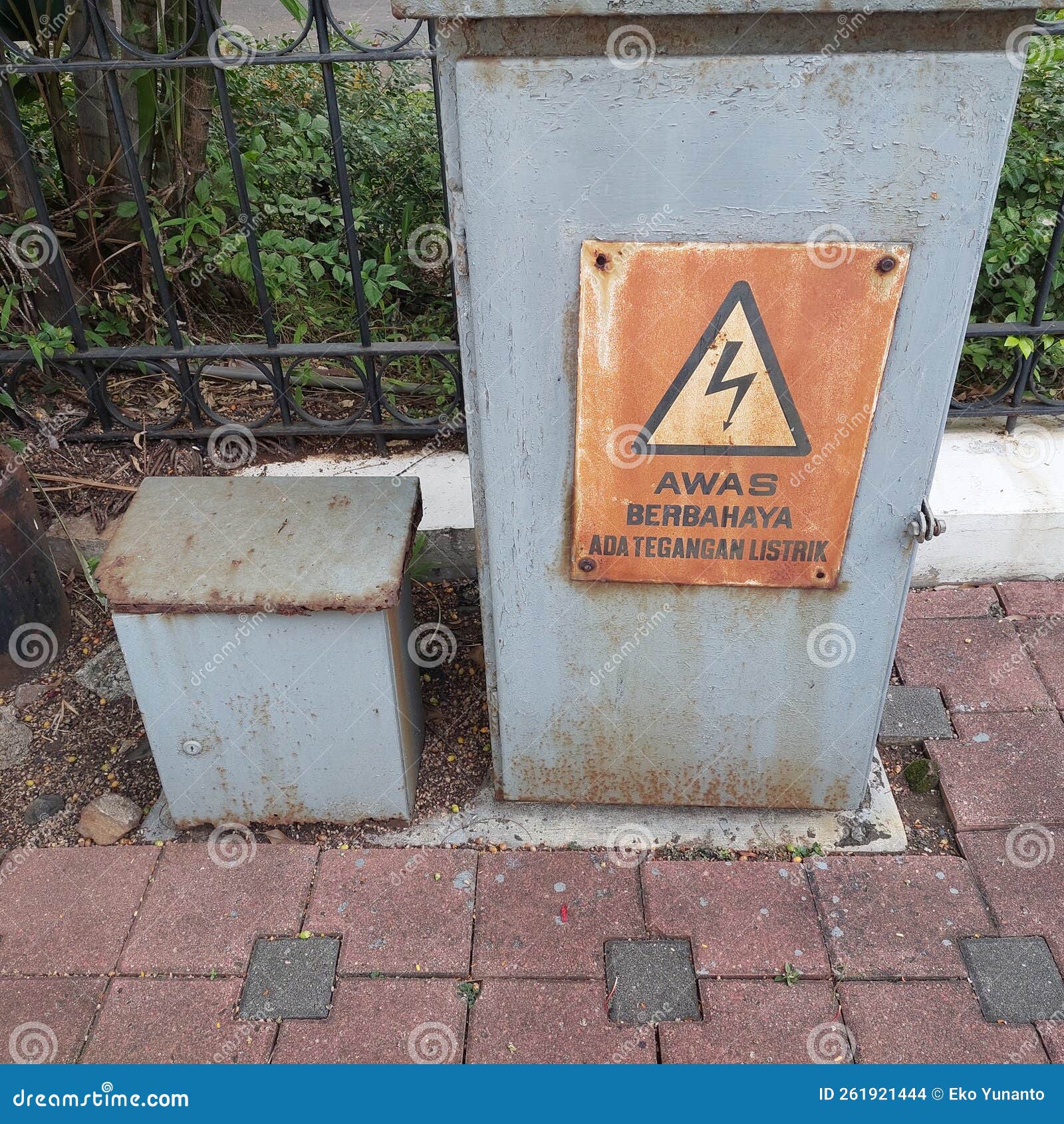 Electrical Panel Box with High Voltage Stock Photo - Image of sign ...