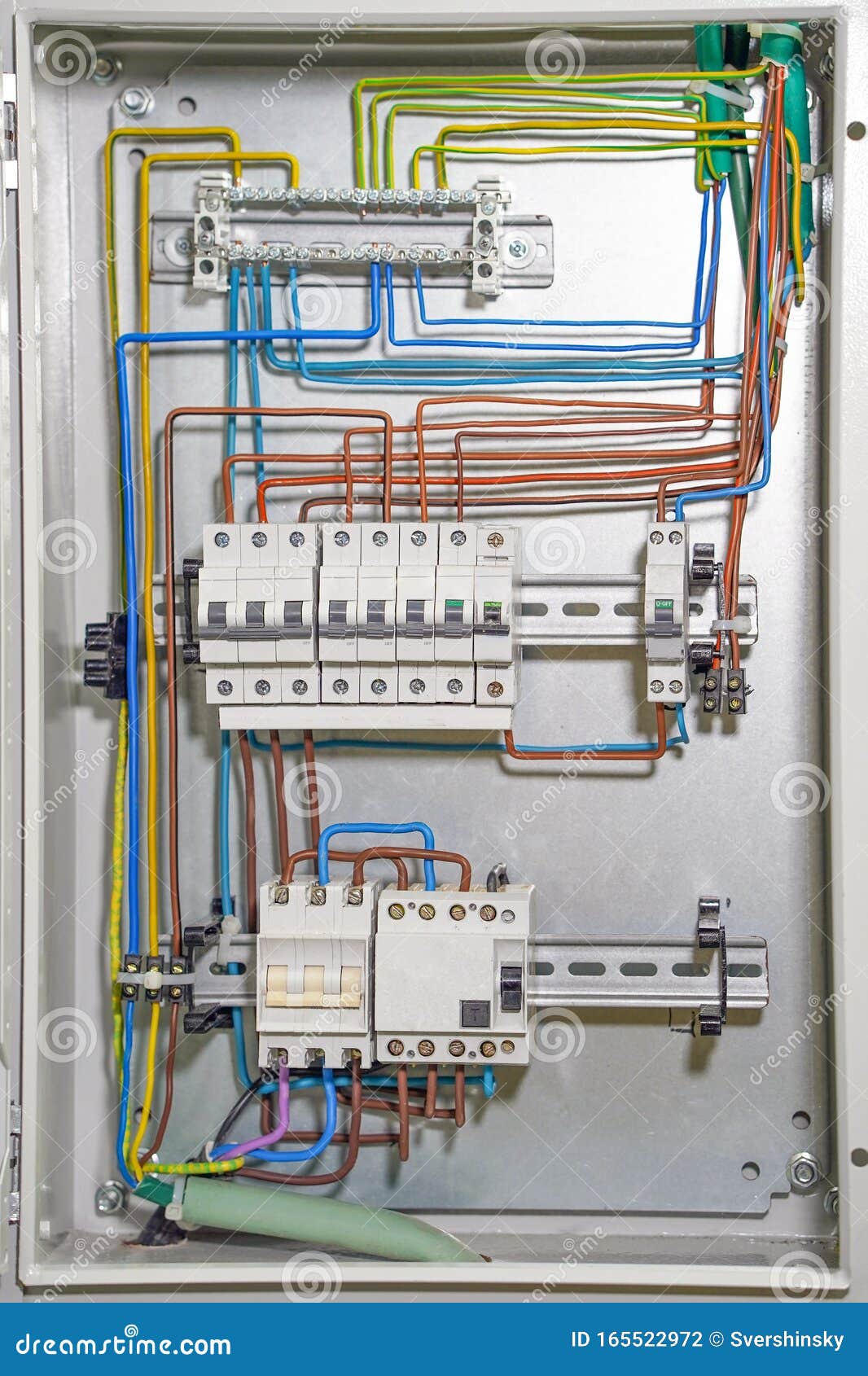 Electrical Panel, Controls and Switches Stock Photo - Image of button ...