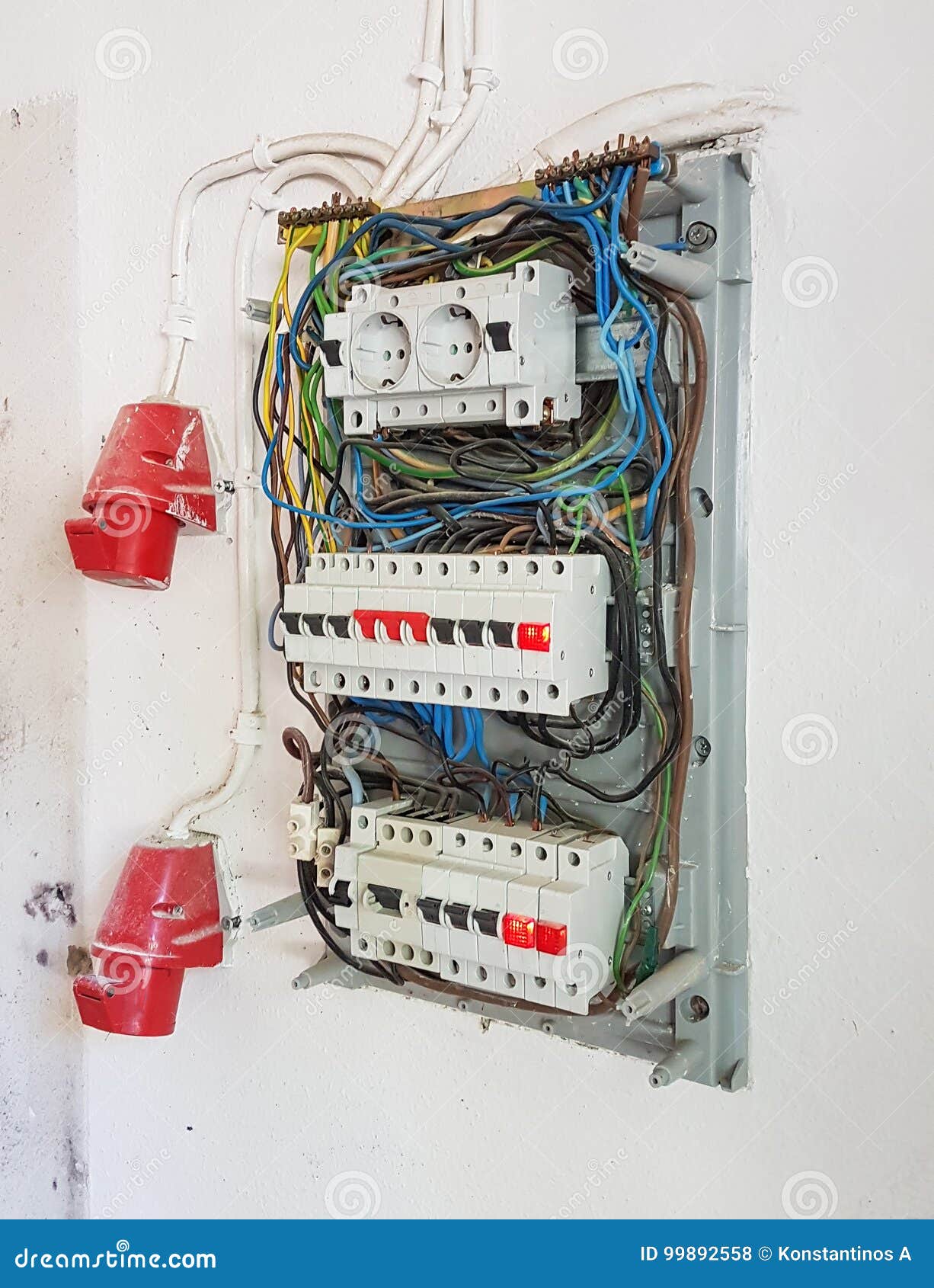 Electrical Panel Cords Voltage Background Stock Photo - Image of ...