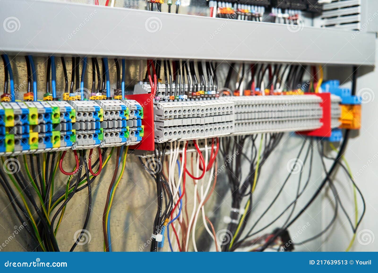 Electrical Panel Electrical Installations Connectors and Wiring Stock ...
